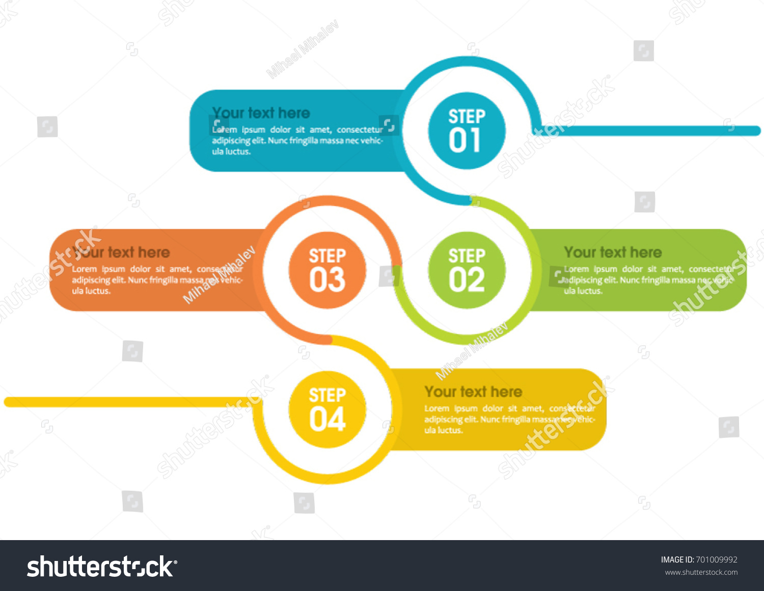 Infographic Template Four Steps Stock Vector (Royalty Free) 701009992 ...