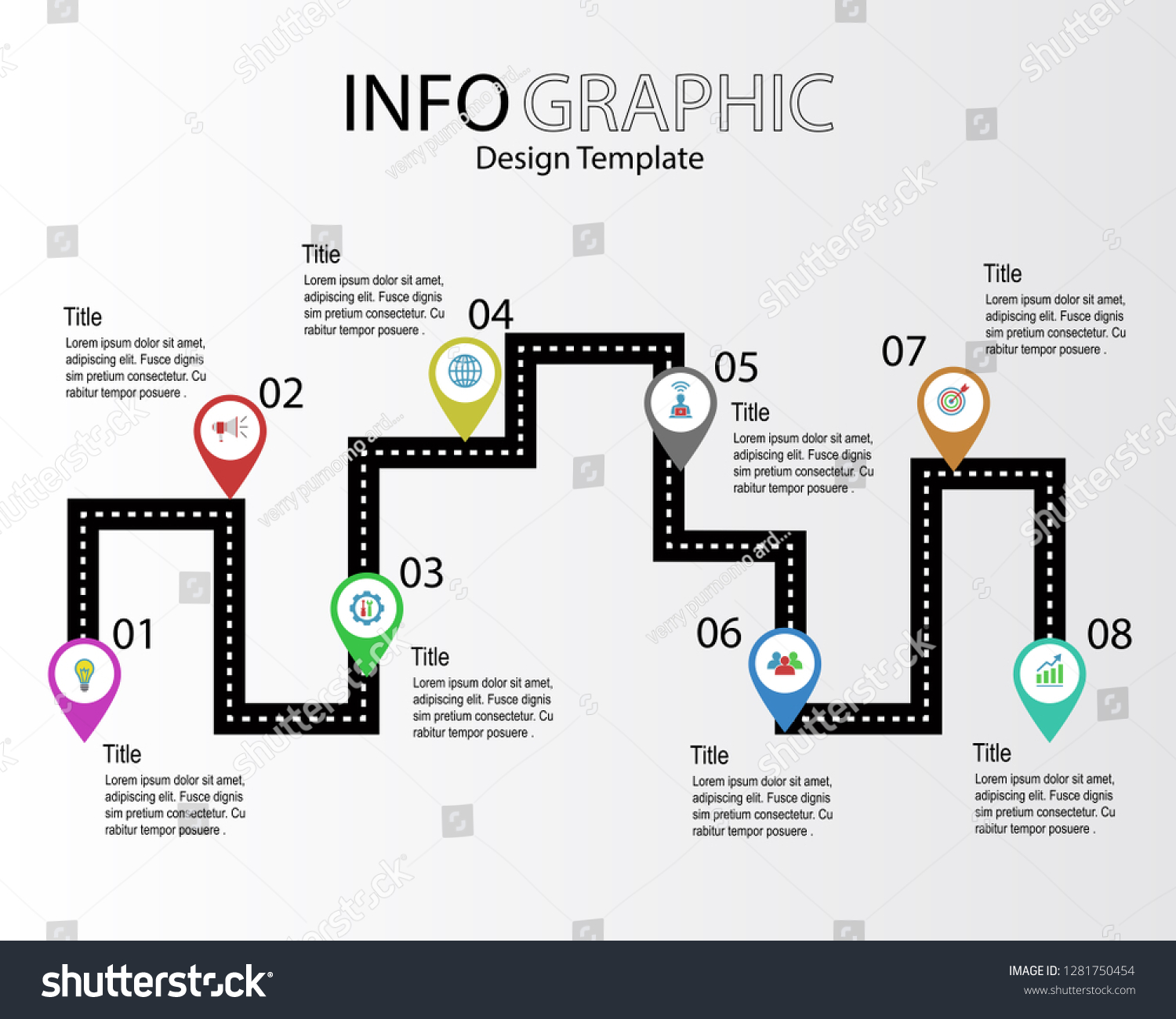 Infographic Template Track Type Stock Vector (Royalty Free) 1281750454 ...