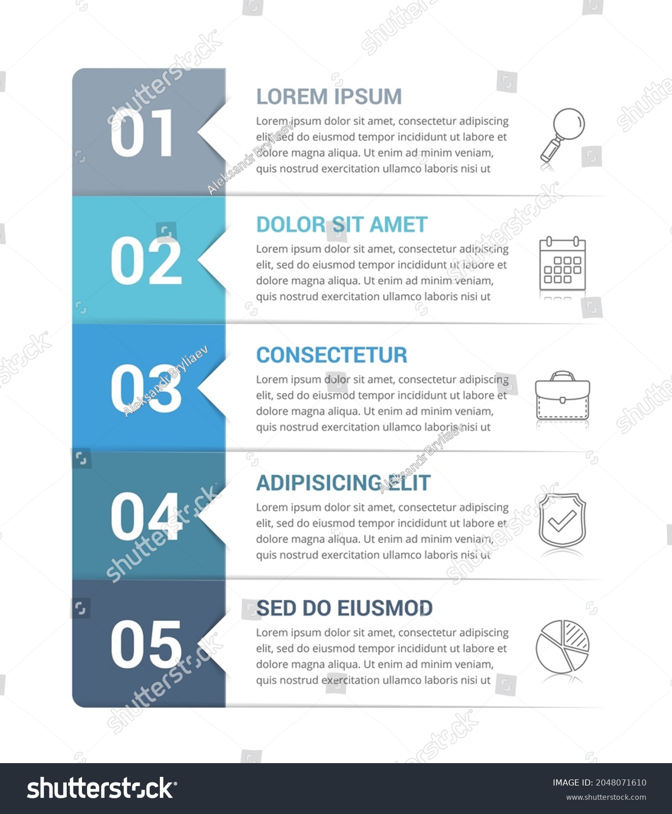 Infographic Template 5 Steps Workflow Process Stock Vector (Royalty Free) 2048071610 | Shutterstock
