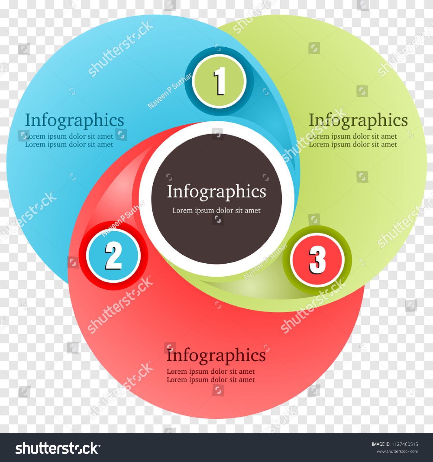 Infographic Three Circle Vector Illustration Stock Vector (Royalty Free ...