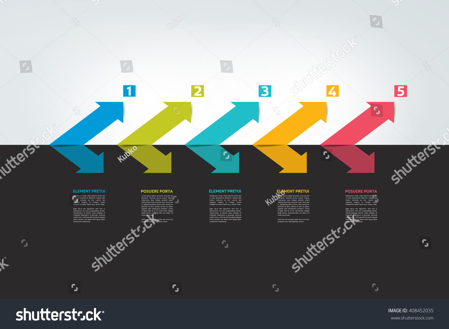 Infographic Timeline Report Template Chart Scheme Stock Vector (Royalty ...