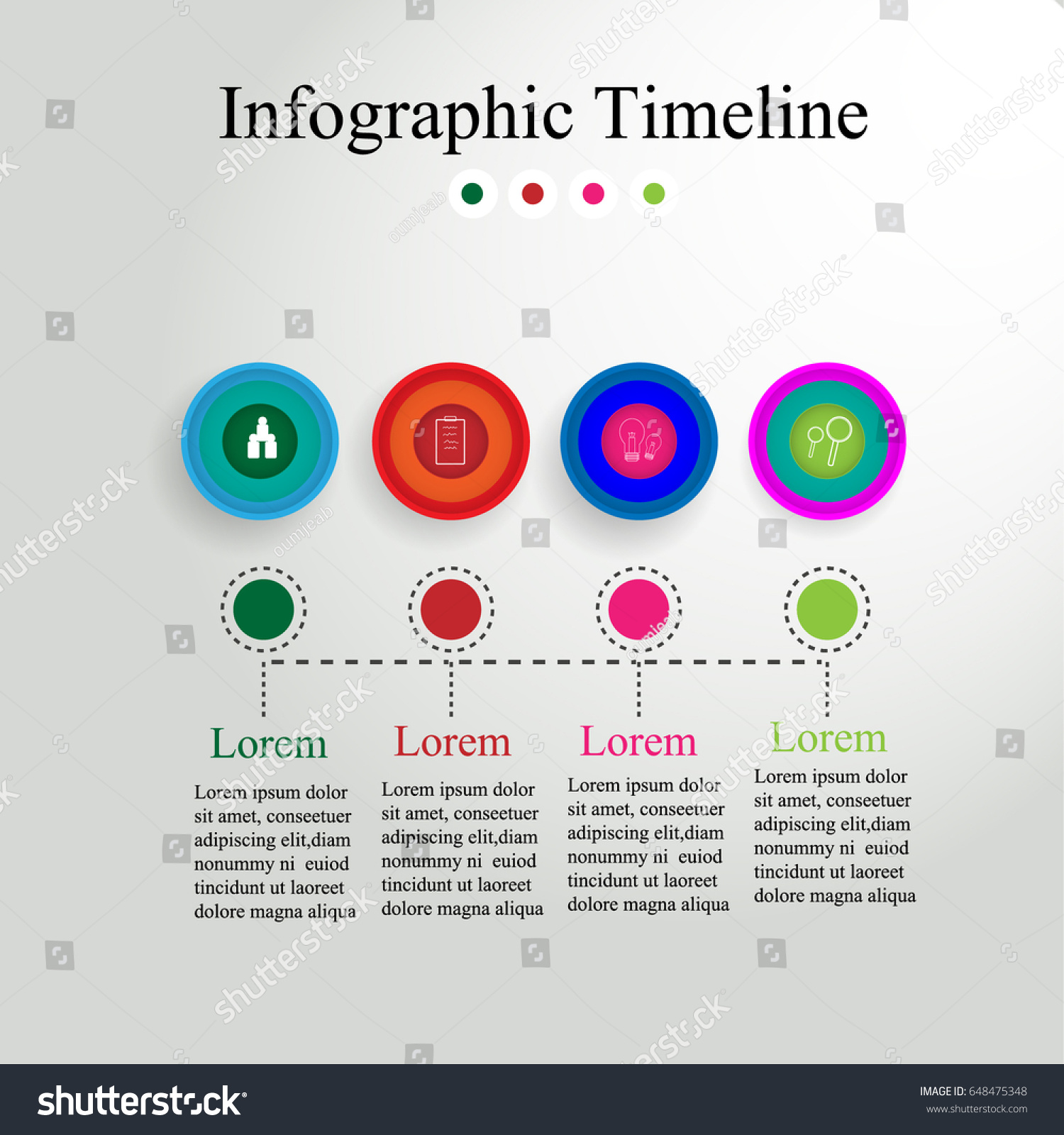Infographic Timeline Template Vector Illustration: เวกเตอร์สต็อก (ปลอด ...