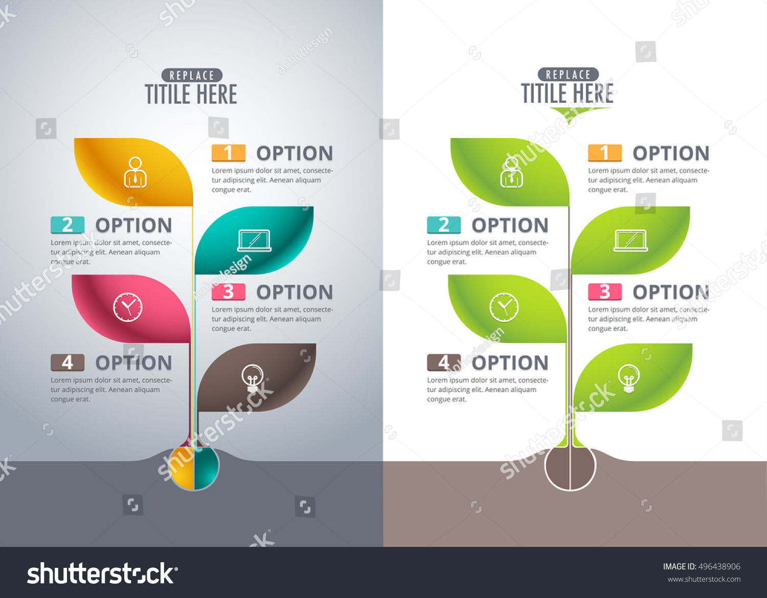 Infographic Tree Design Concept Vector Illustration Stock Vector ...