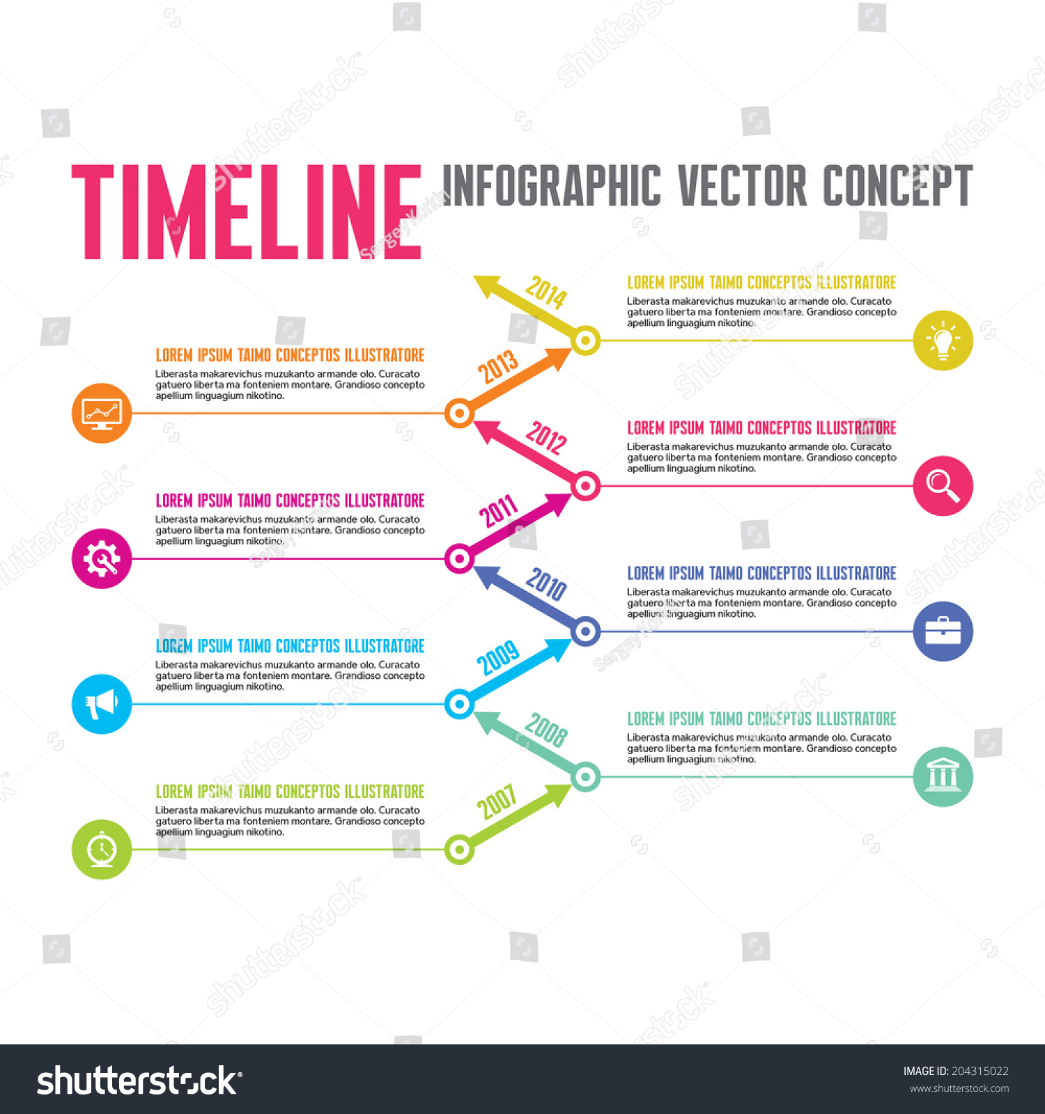 Infographic Vector Concept Flat Style Timeline Stock Vector (Royalty ... Infographic Vector Concept Flat Style Timeline Stock Vector (Royalty ...