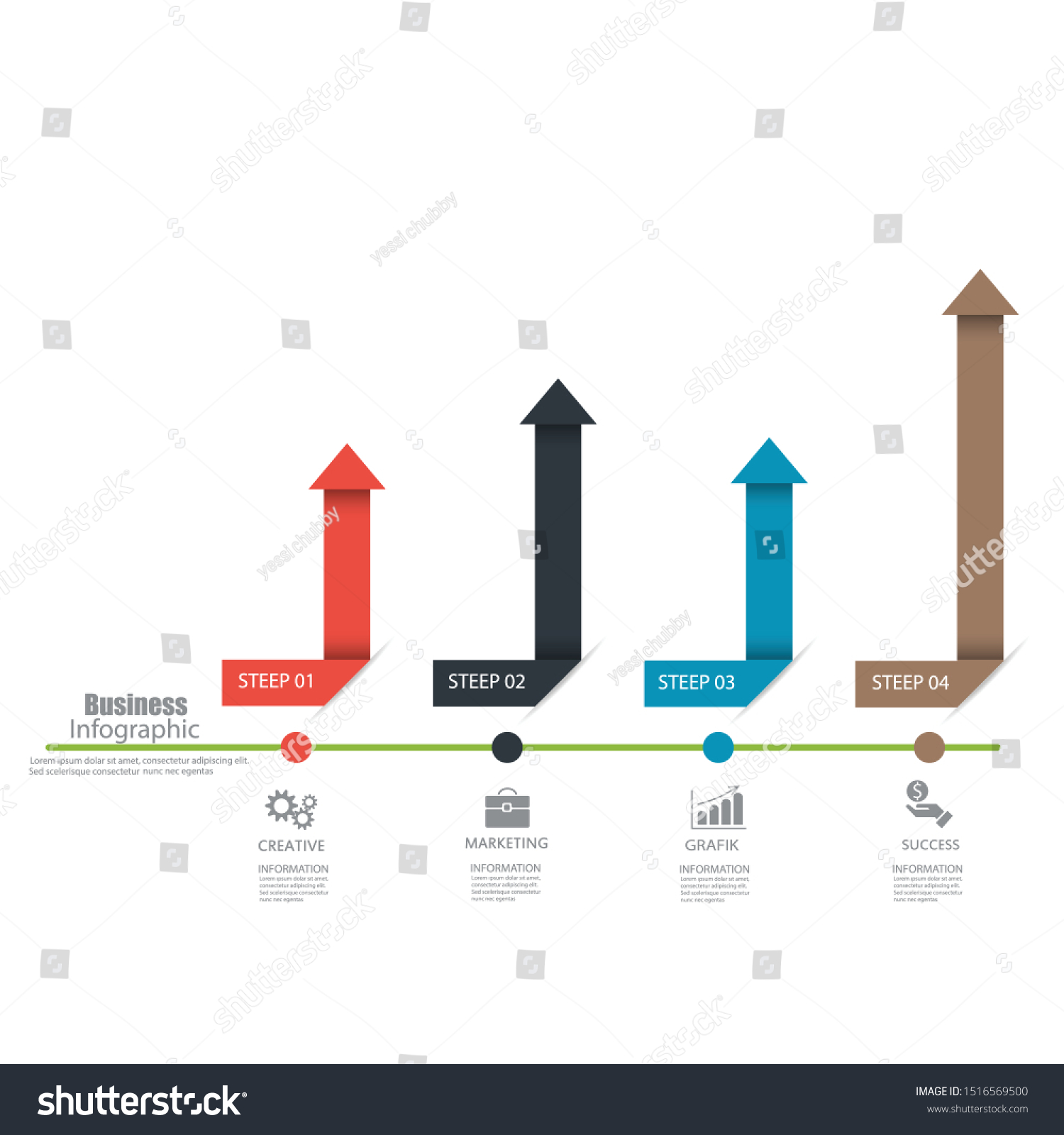 Infographic Vector Cycle Diagram Graph Presentation Stock Vector ...