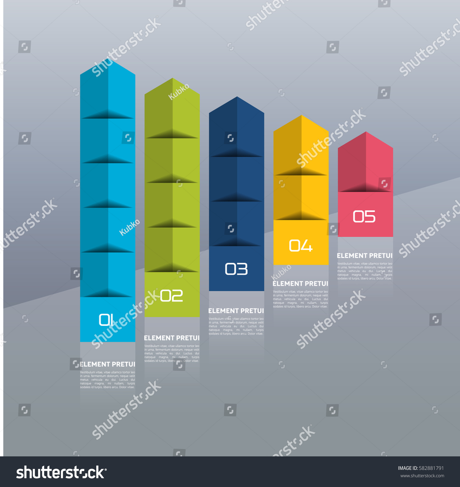 Infographic Vector 3d Chart Graph Digital Stock Vector (Royalty Free ...
