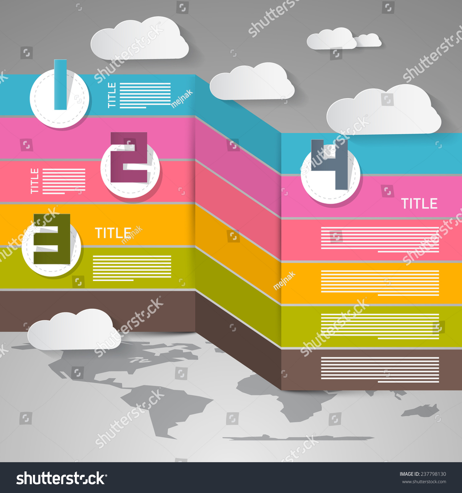 Infographic Vector Weather Layout World Map: vector de stock (libre de ...