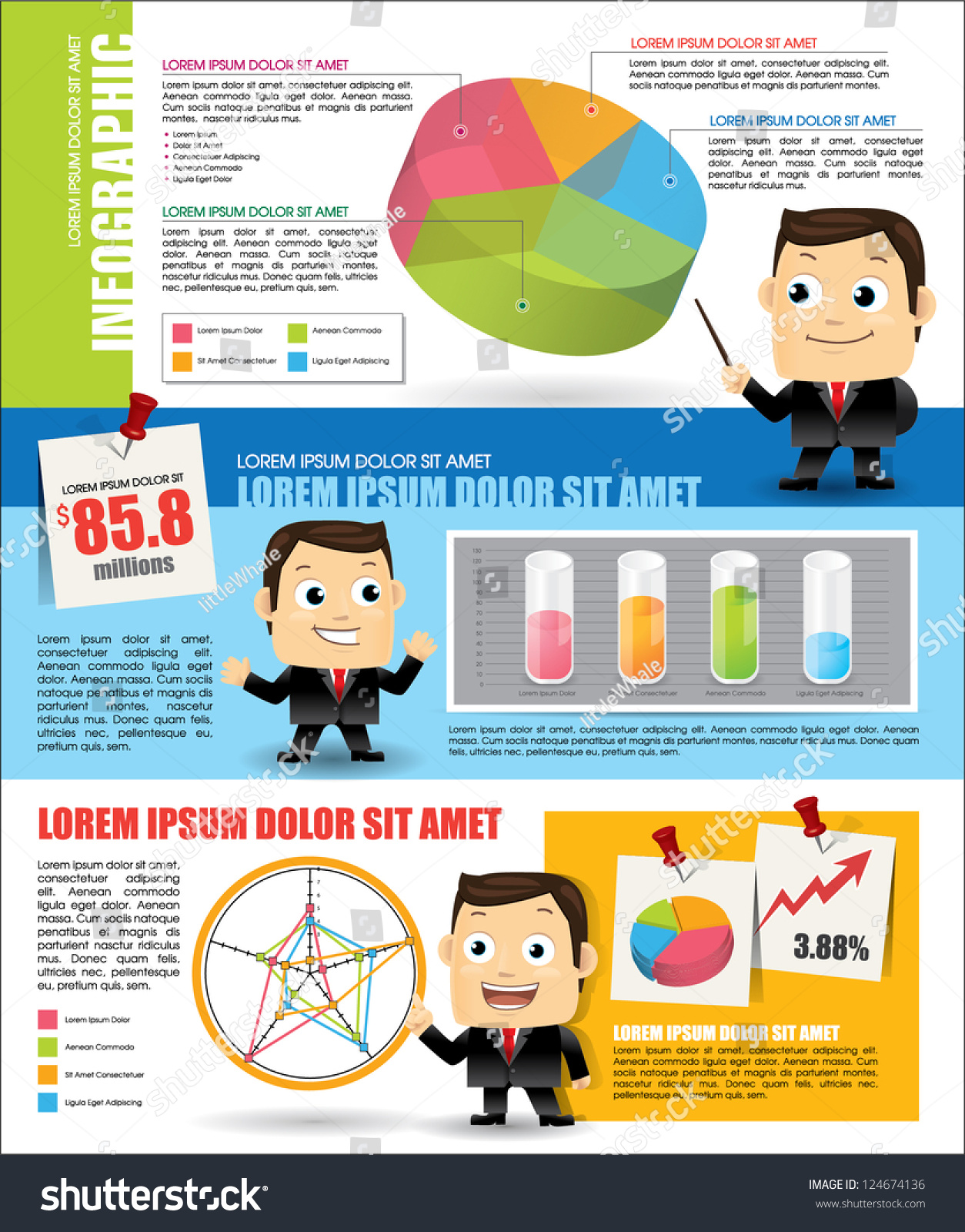 Infographic Businessman Stock Vector (Royalty Free) 124674136 ...