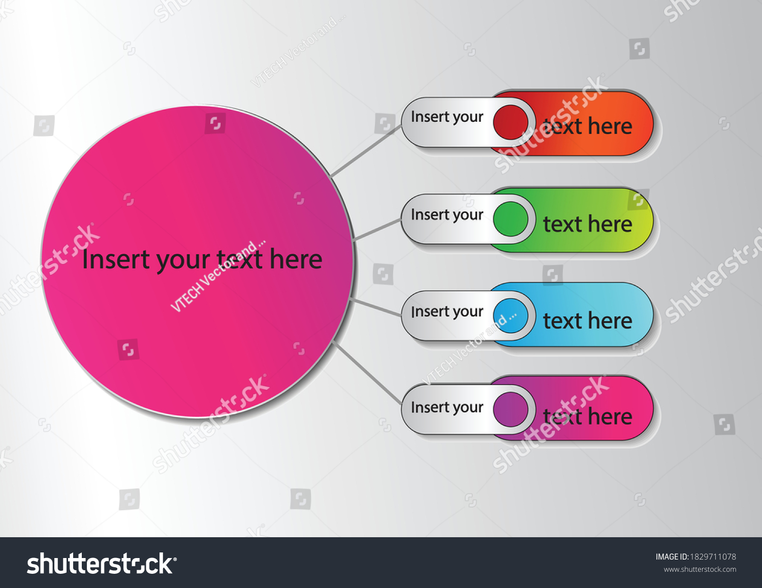 Infographic Usb Shape Presentation Stock Vector (Royalty Free) 1829711078