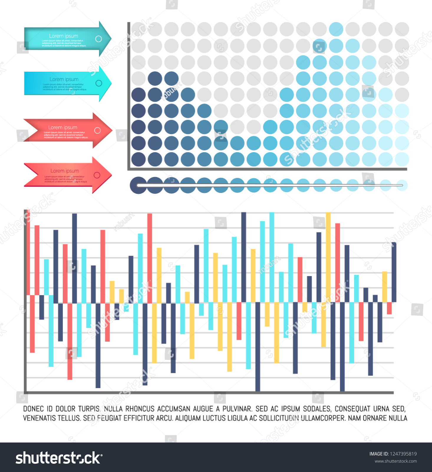 Infographics Scales Arrowheads Charts Vector Pointers: vector de stock ...