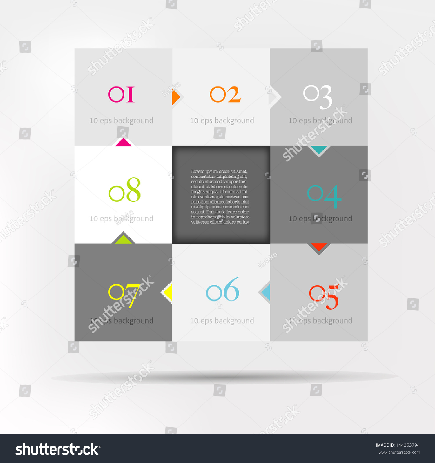 Infographics Box Diagram Stock Vector (Royalty Free) 144353794 ...