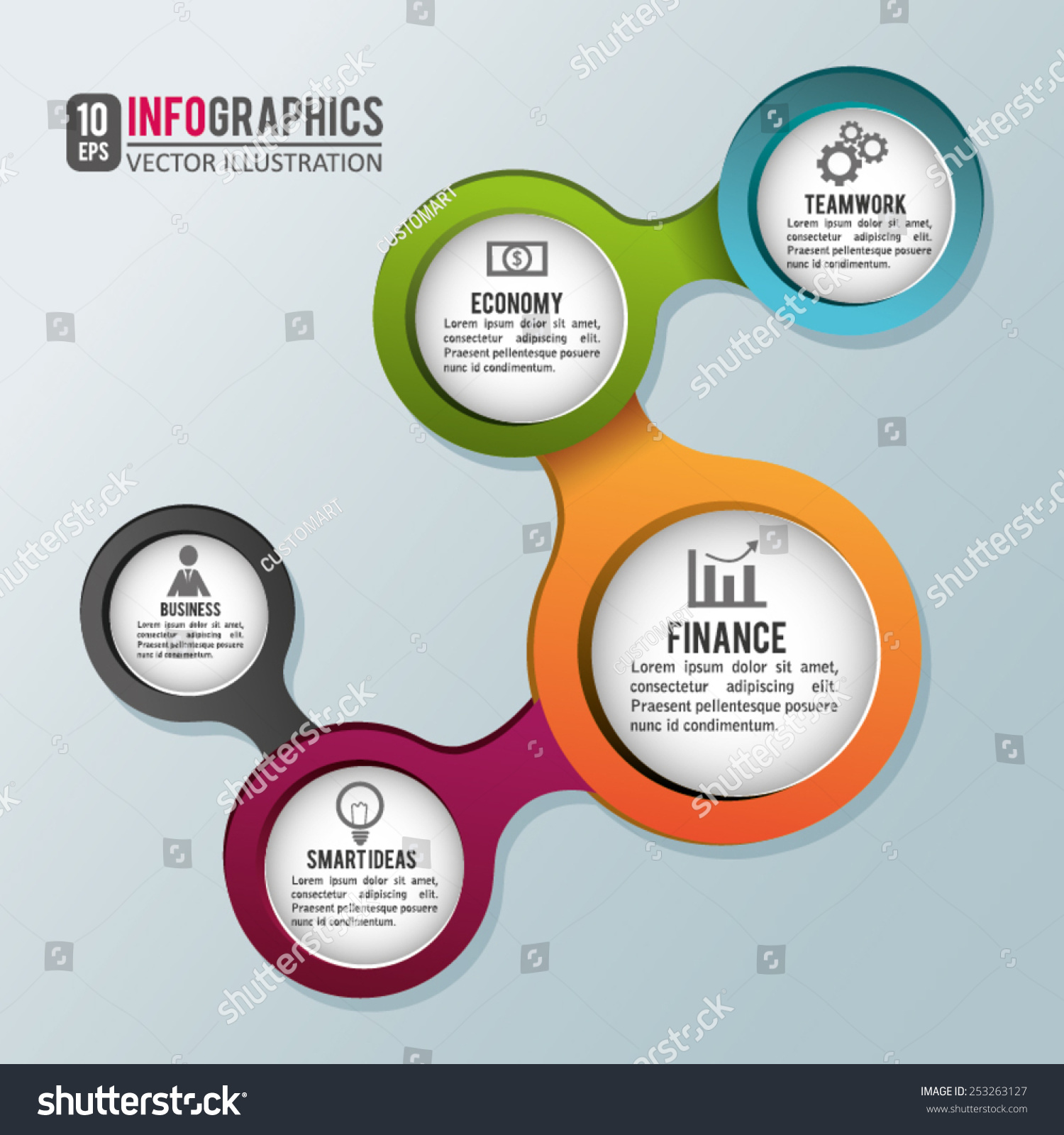 Infographics Business Elements Vector Illustration: vector de stock ...