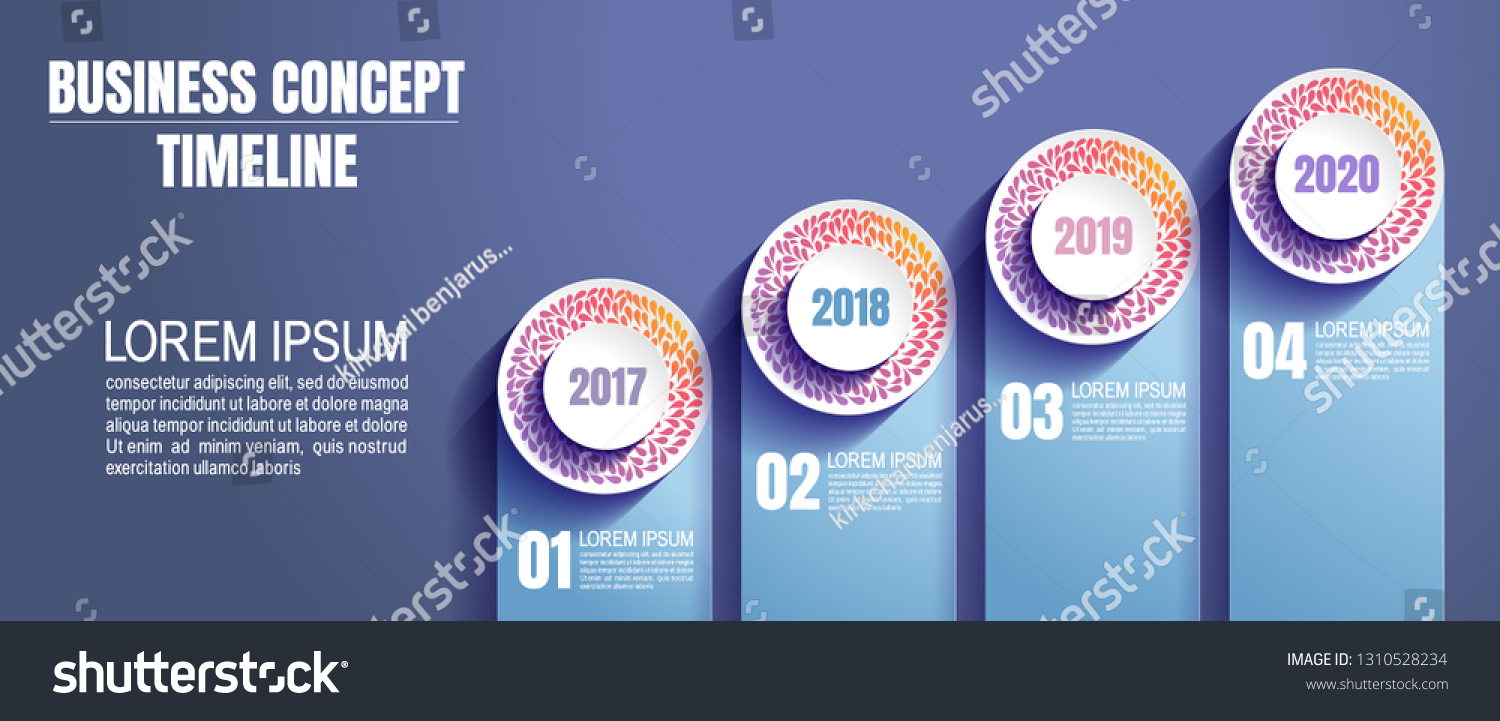 Infographics Business Process Chart Design Template Stock Vector ...