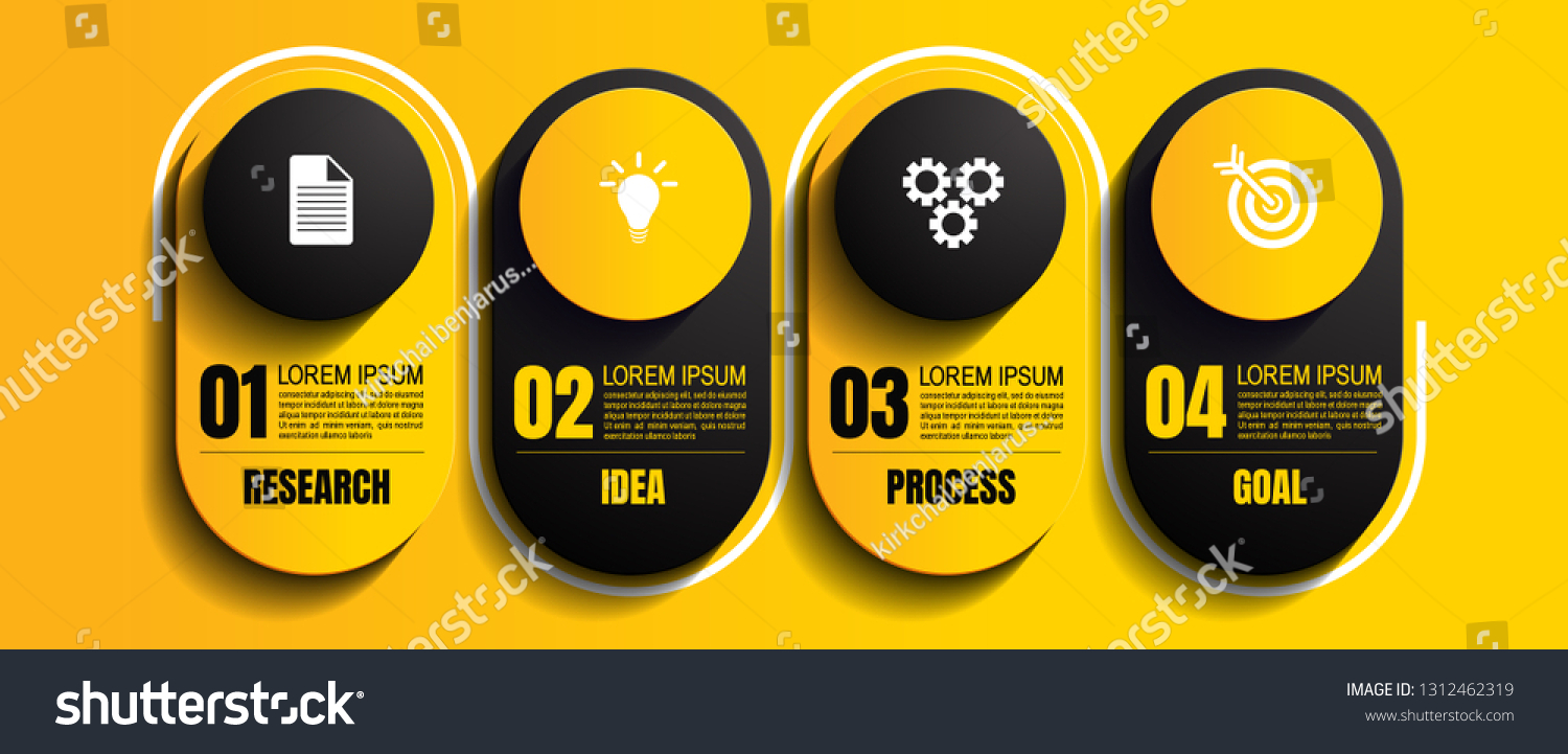 Infographics Business Process Chart Design Template Stock Vector ...