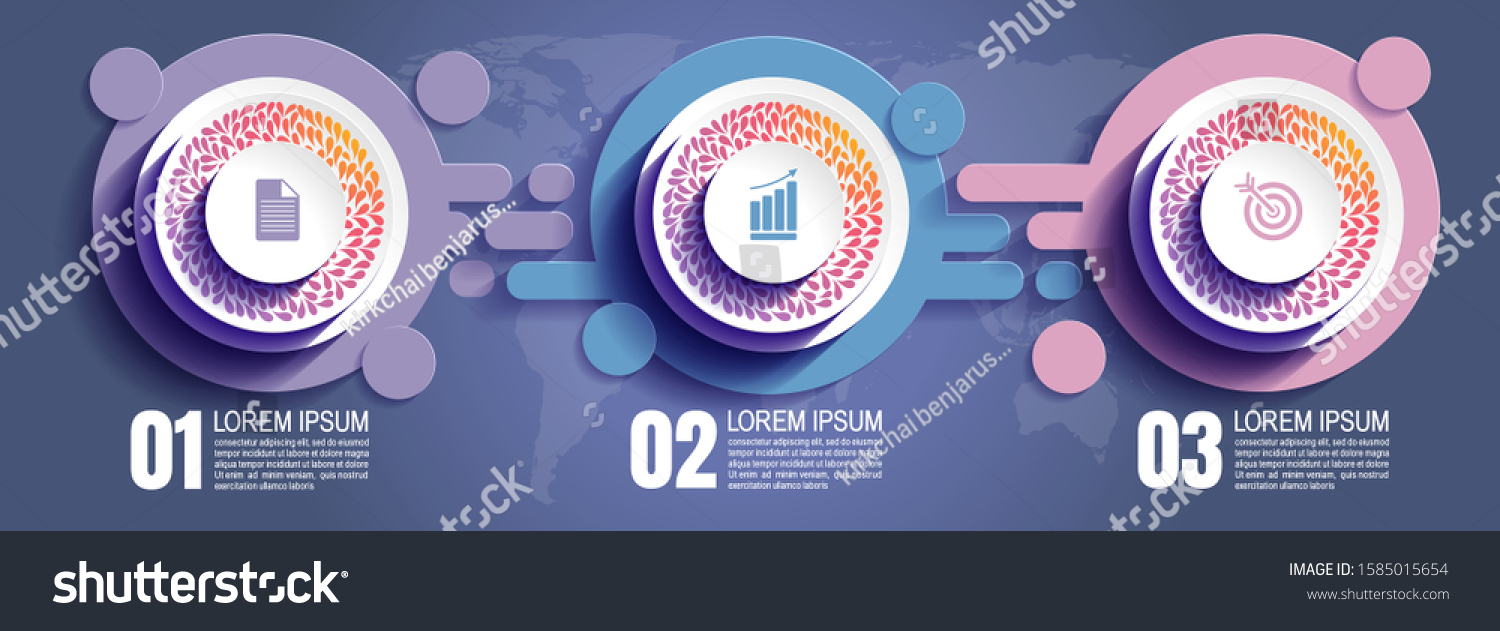 Infographics Business Process Chart Design Template Stock Vector ...