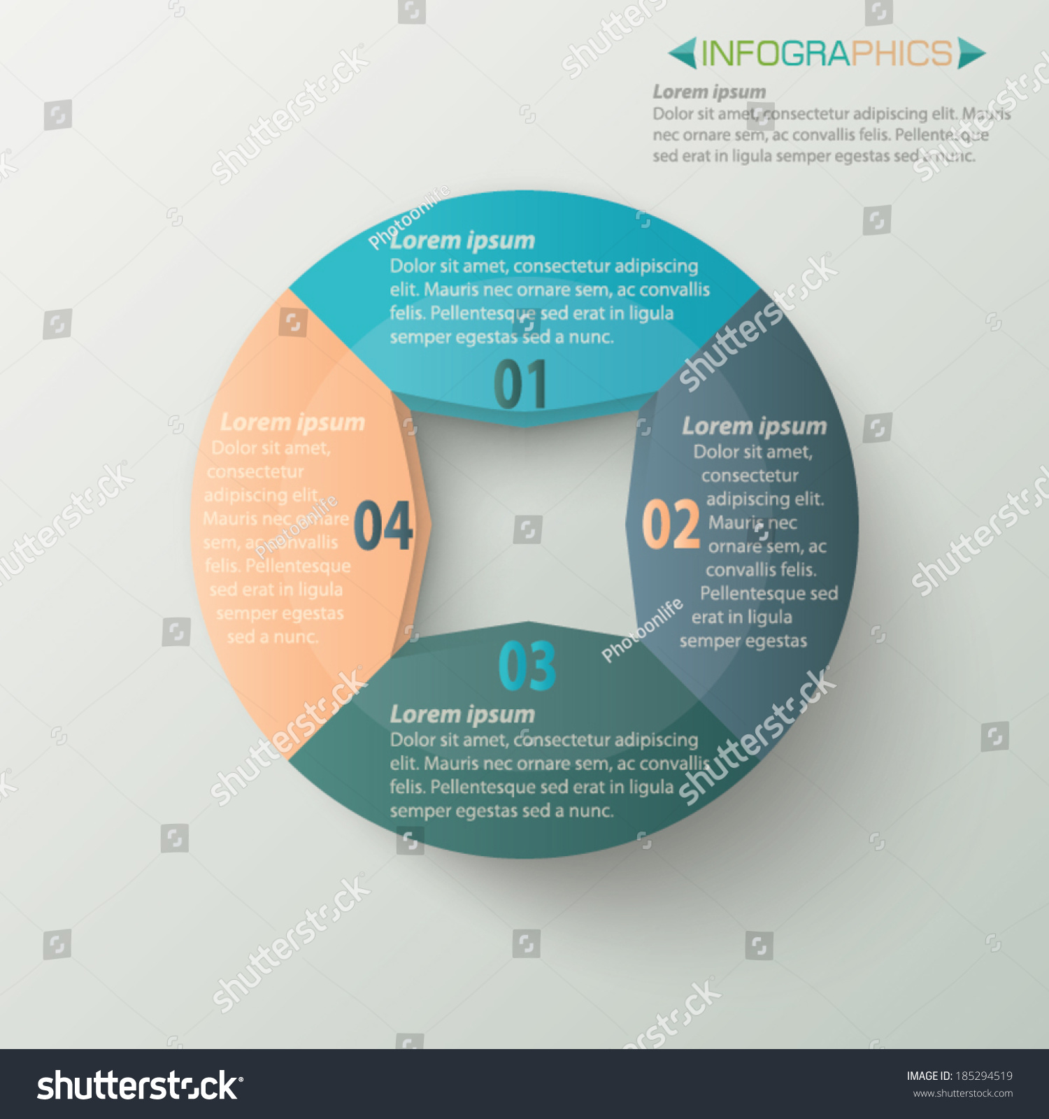 Infographics Circle Label Design: vector de stock (libre de regalías ...