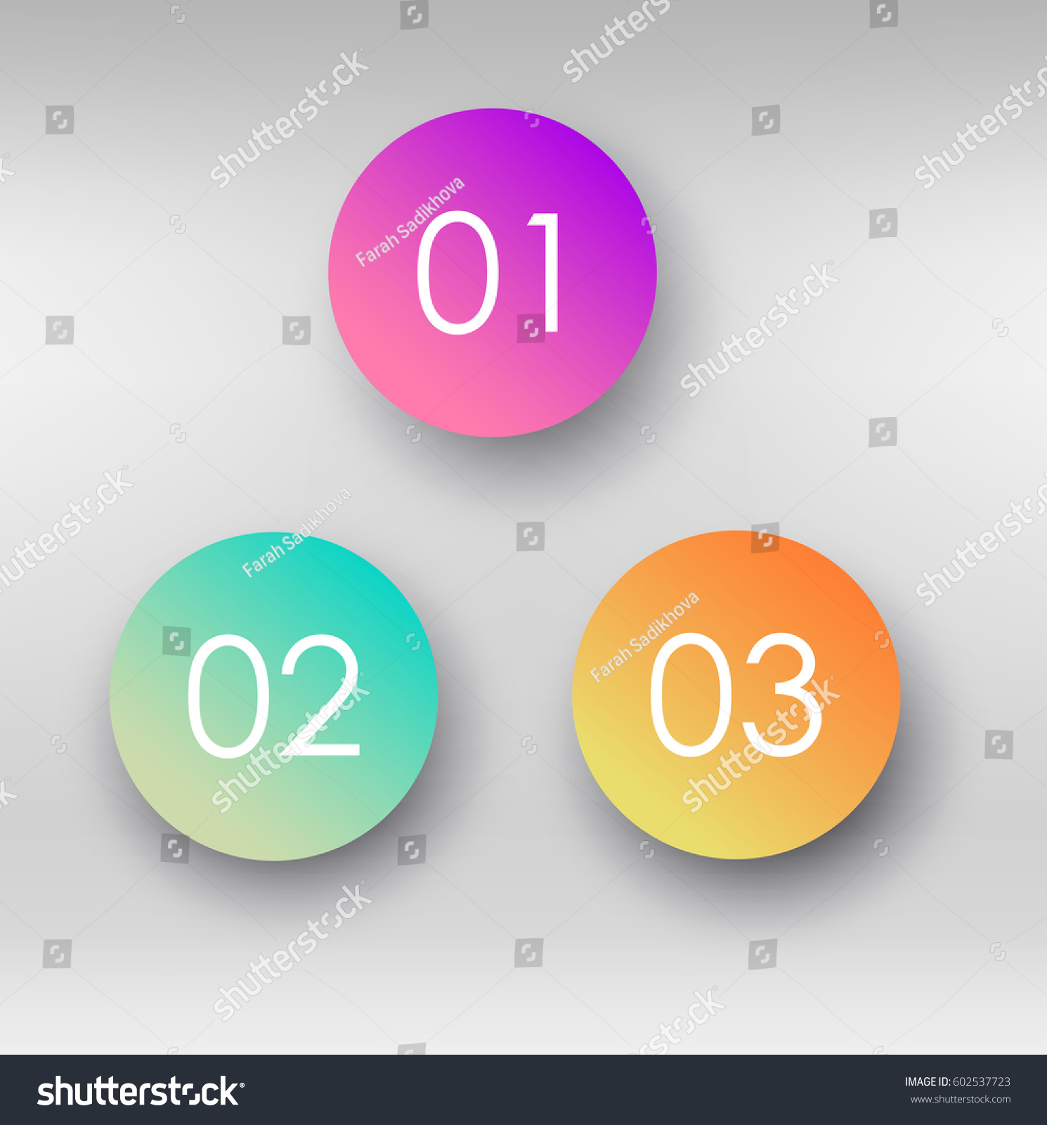 Infographics Circle Steps Vector Infographic Design: vector de stock ...