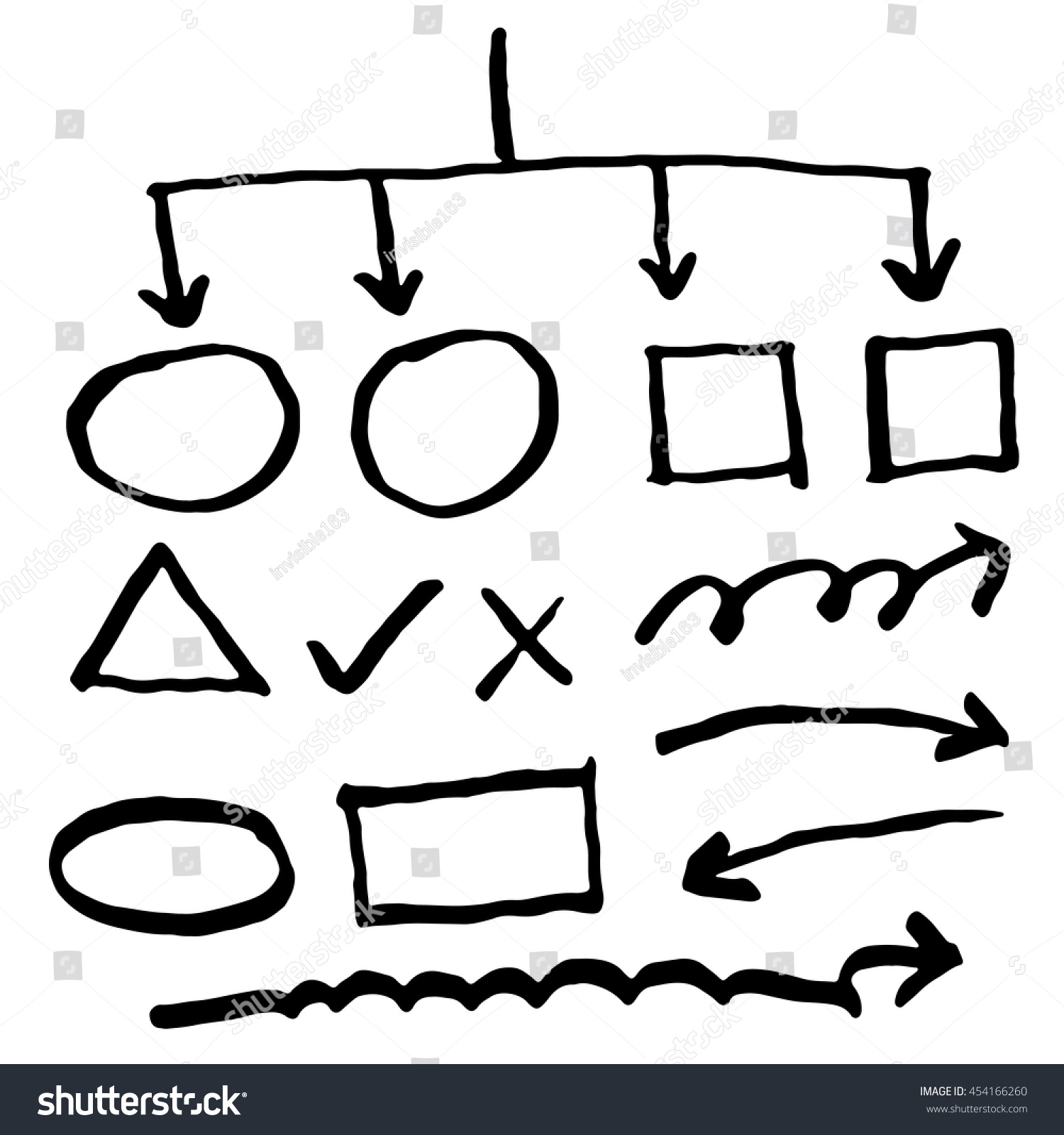 Infographics Elements Sketching Vector Illustration Stock Vector ...