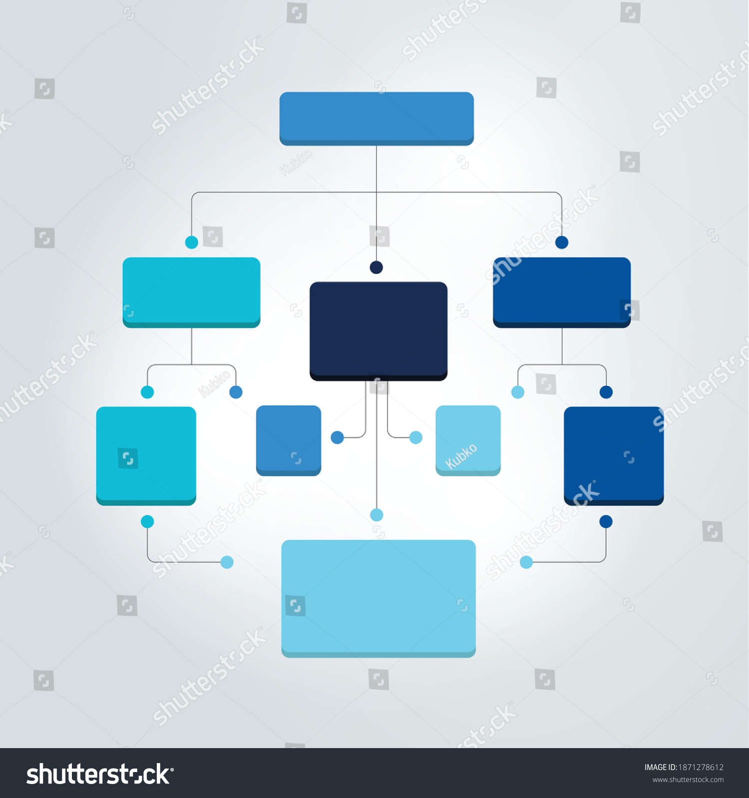 Infographics Flowchart Colored Shadows Scheme Stock Vector (Royalty ...