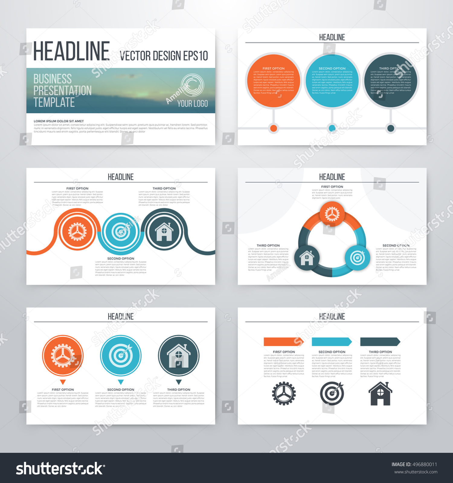 Infographics Presentation Template Flat Design: Vector có sẵn (miễn phí ...