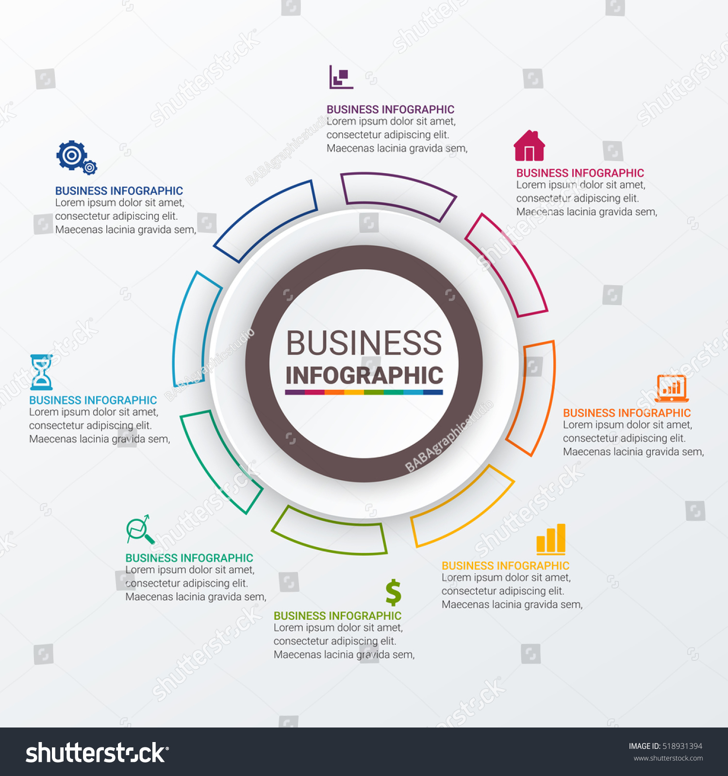 Infographics Report Template Layout Vector Illustration Stock Vector ...