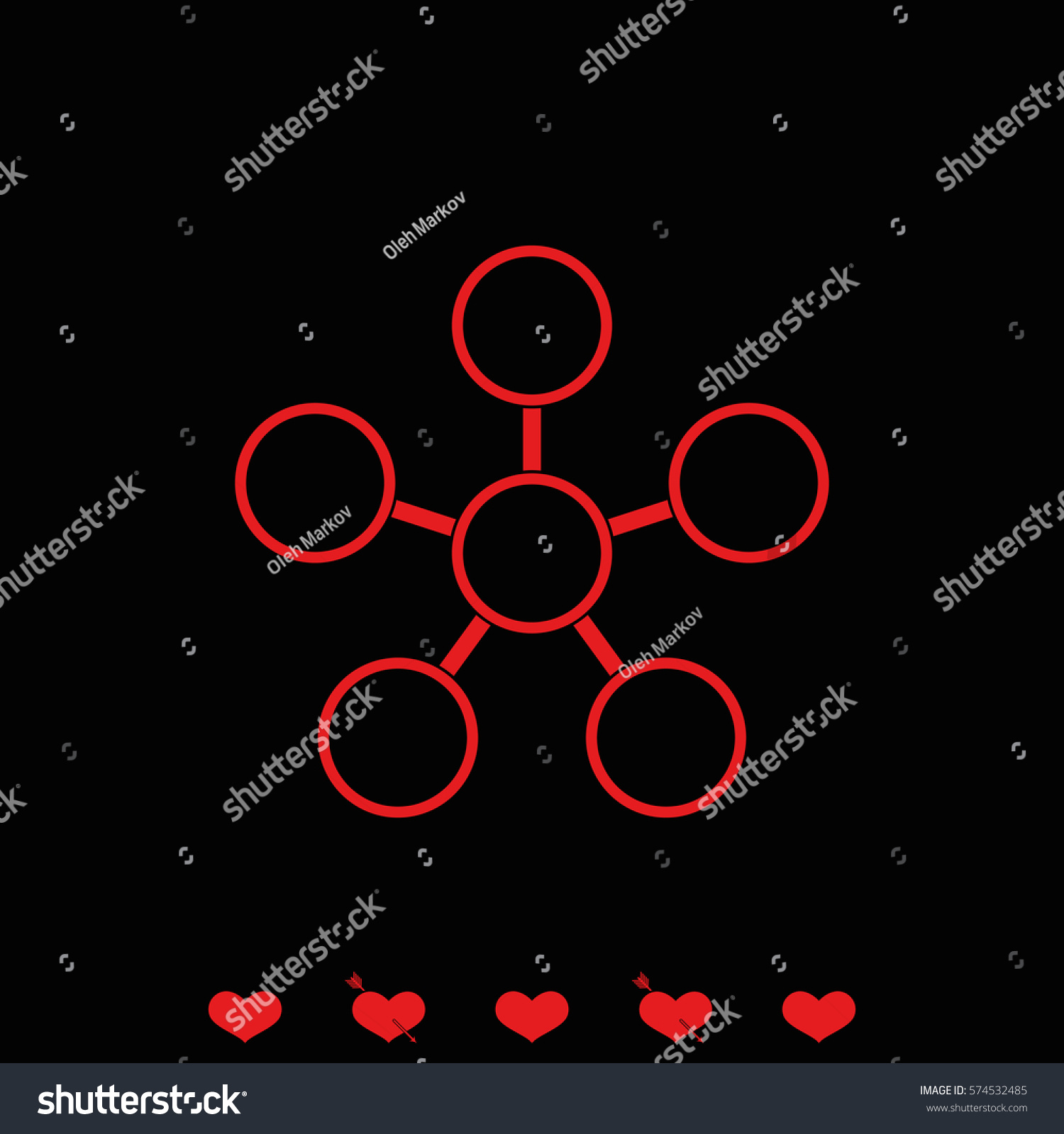 Infographics Step By Step Radial Structure Stock Vector (Royalty Free ...