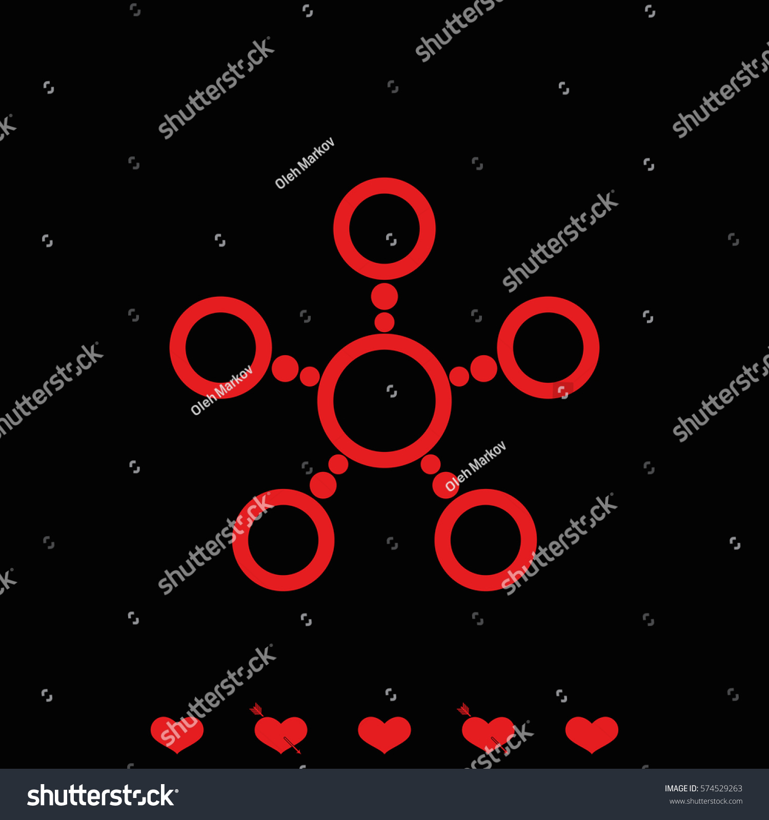 Infographics Step By Step Radial Structure Stock Vector (Royalty Free ...