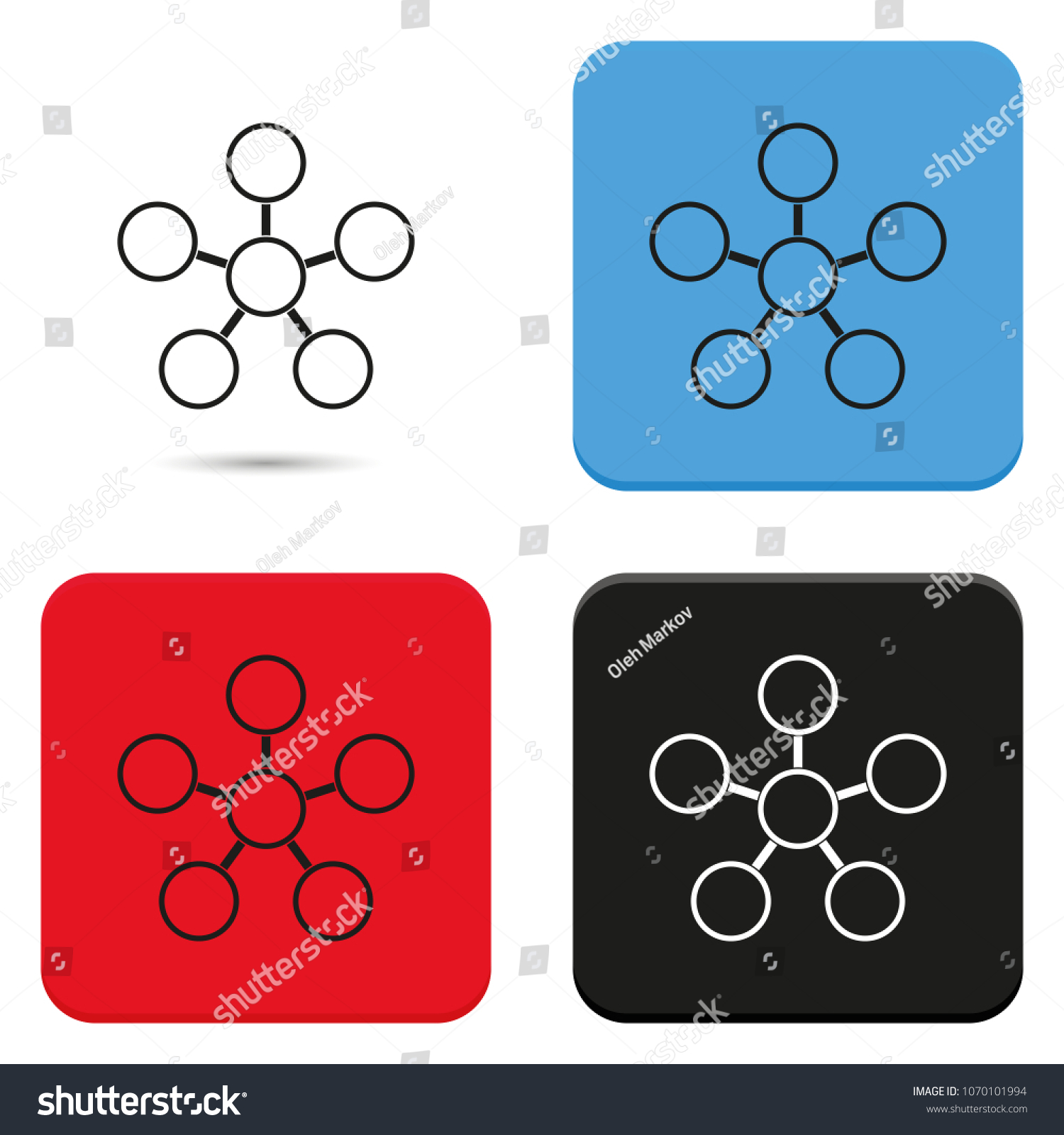 Infographics Step By Step Radial Structure Stock Vector (Royalty Free ...