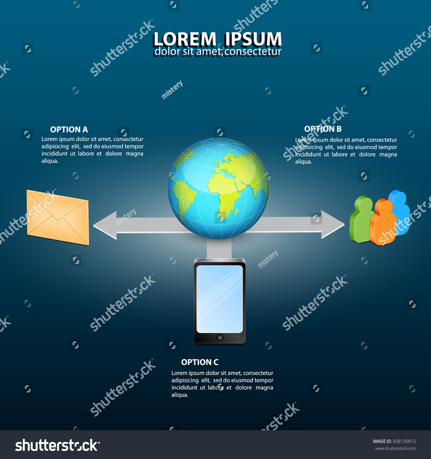 Infographics Template Communications Isometric Design Eps10 Stock ...