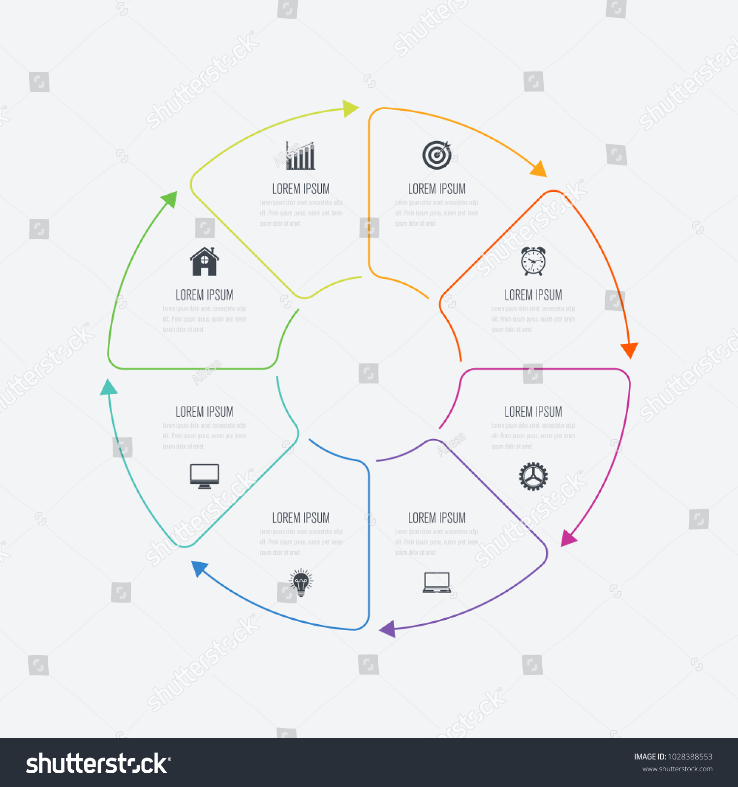 Infographics Template 8 Options Circle Data Stock Vector (Royalty Free ...
