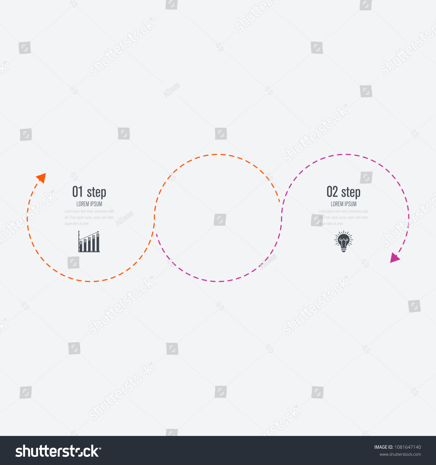 Infographics Template 2 Options Circle Data Stock Vector (Royalty Free ...
