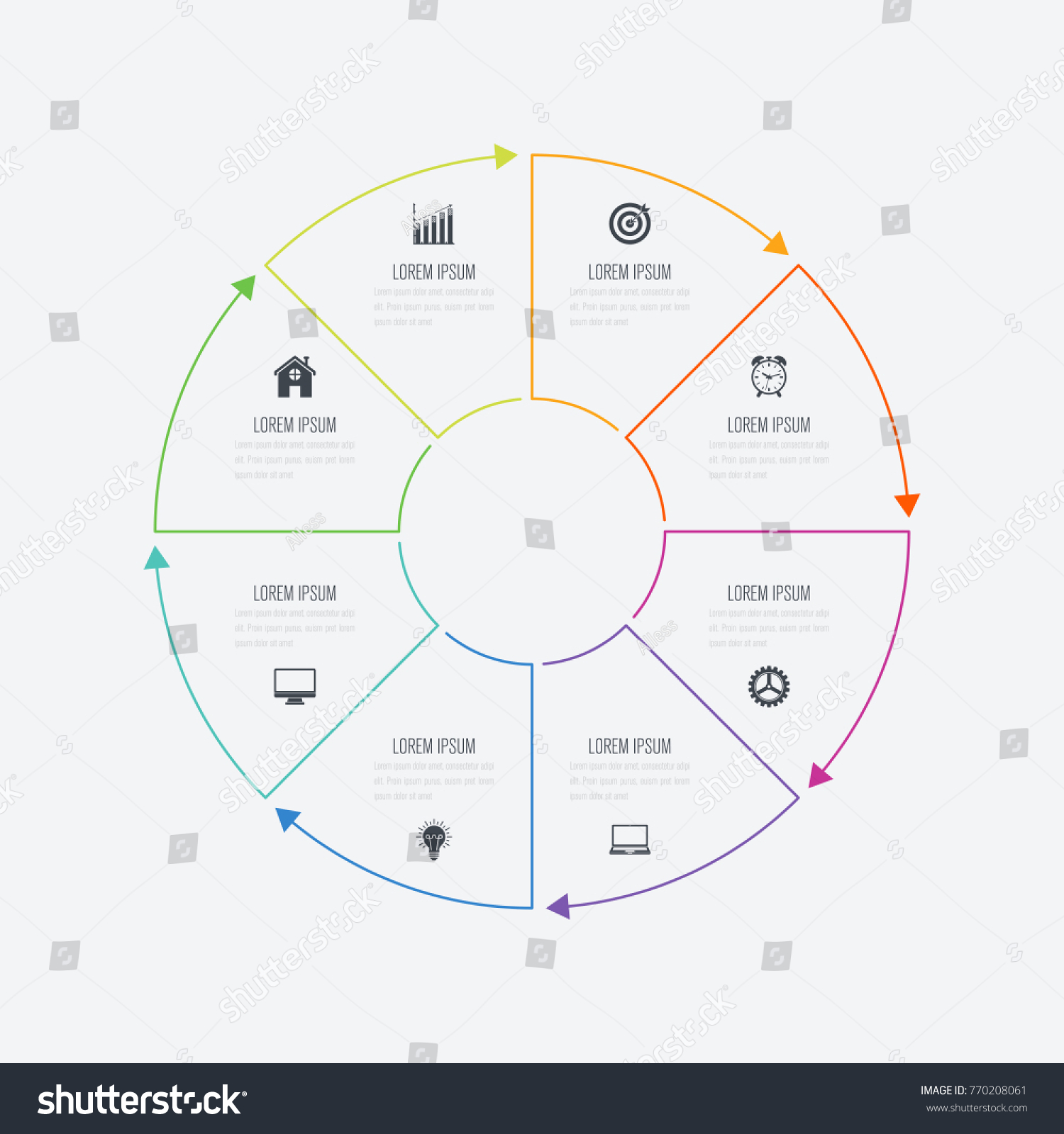 Infographics Template 8 Options Circle Data Stock Vector (Royalty Free ...
