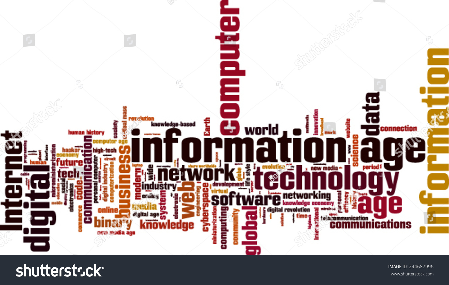 Information Age Word Cloud Concept Vector Stock Vector (Royalty Free ...