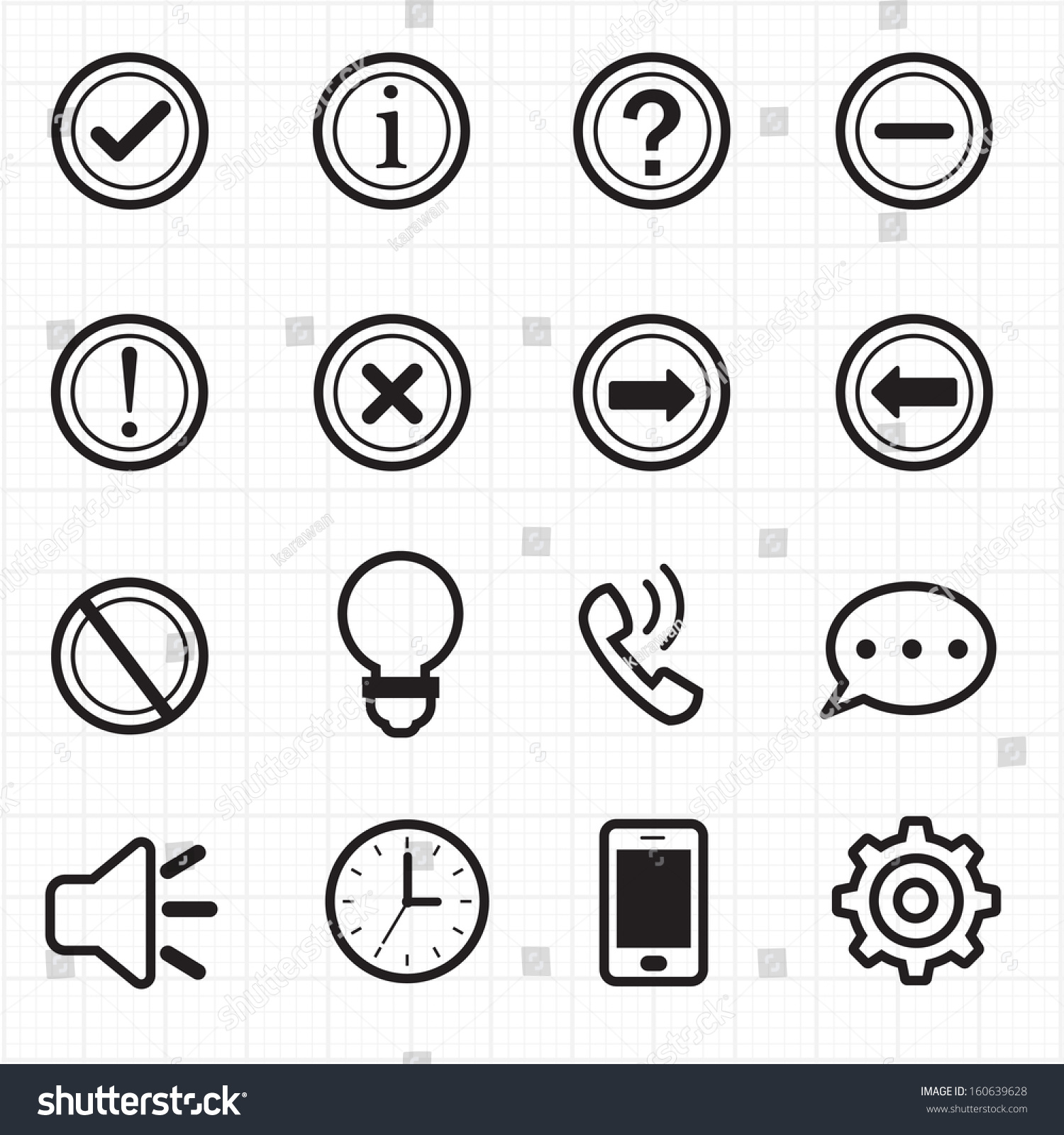 Information Notification Icons Stock Vector (Royalty Free) 160639628