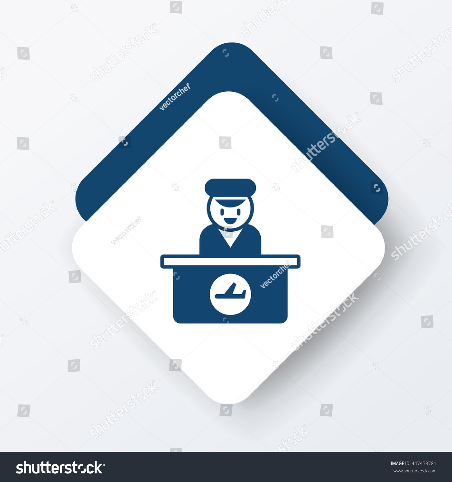Information Desk Icon Stock Vector (Royalty Free) 447453781