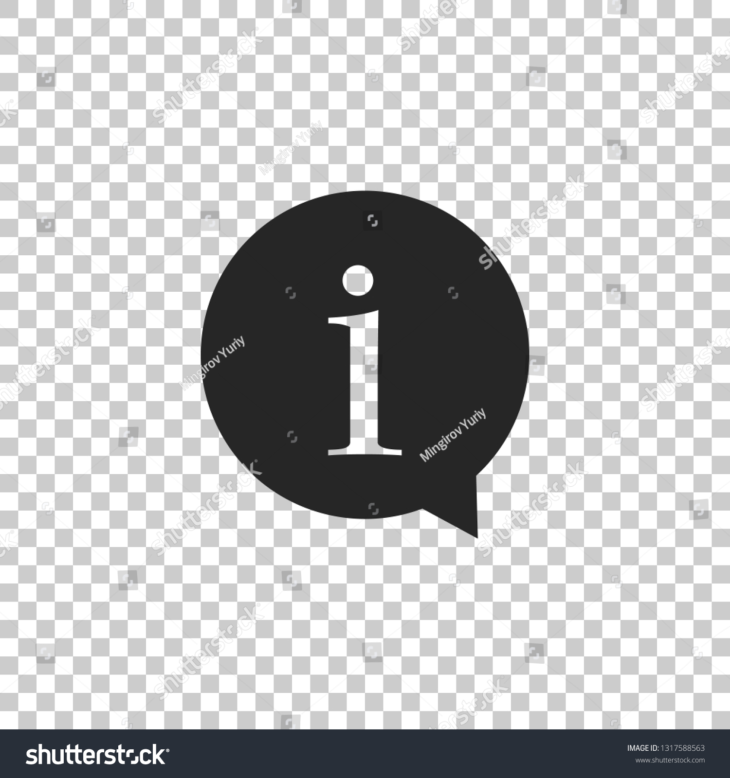 Information Icon Isolated On Transparent Background Stock Vector ...