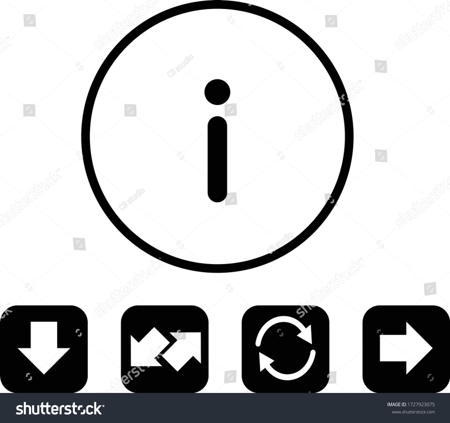 Conjunto de iconos de información. Símbolo: vector de stock (libre de ...