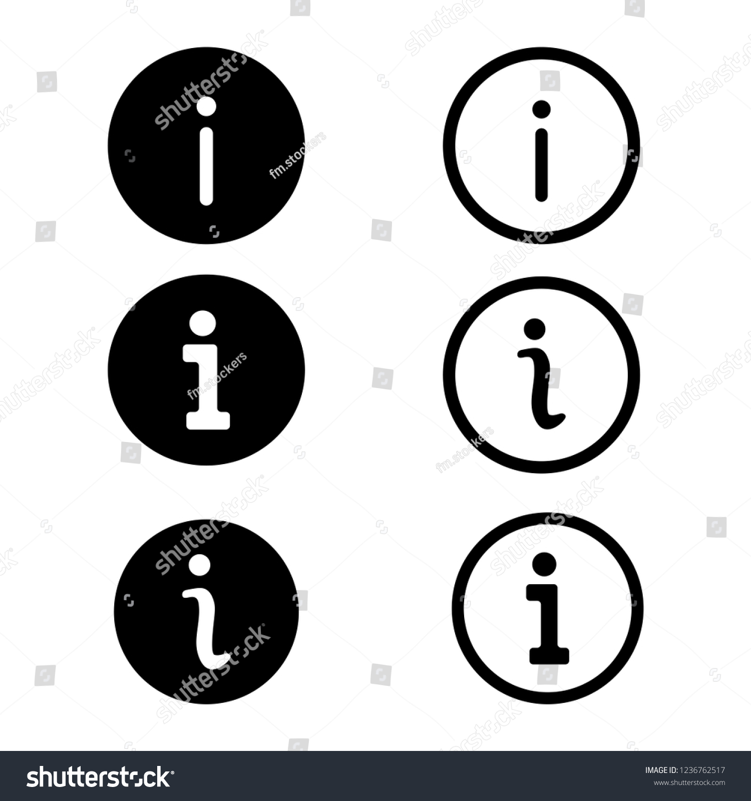 Information Icon Vector Help Symbol Set Stock Vector (Royalty Free ...