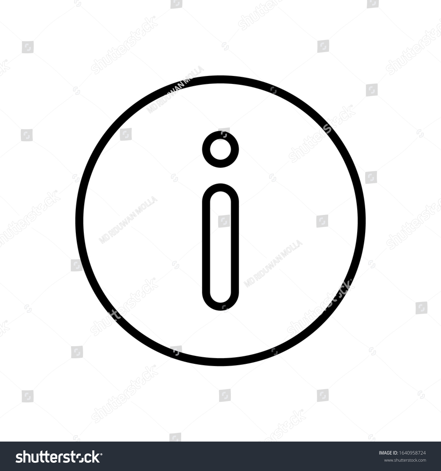 Information Line Art Vector Icon Ui Stock Vector (Royalty Free ...