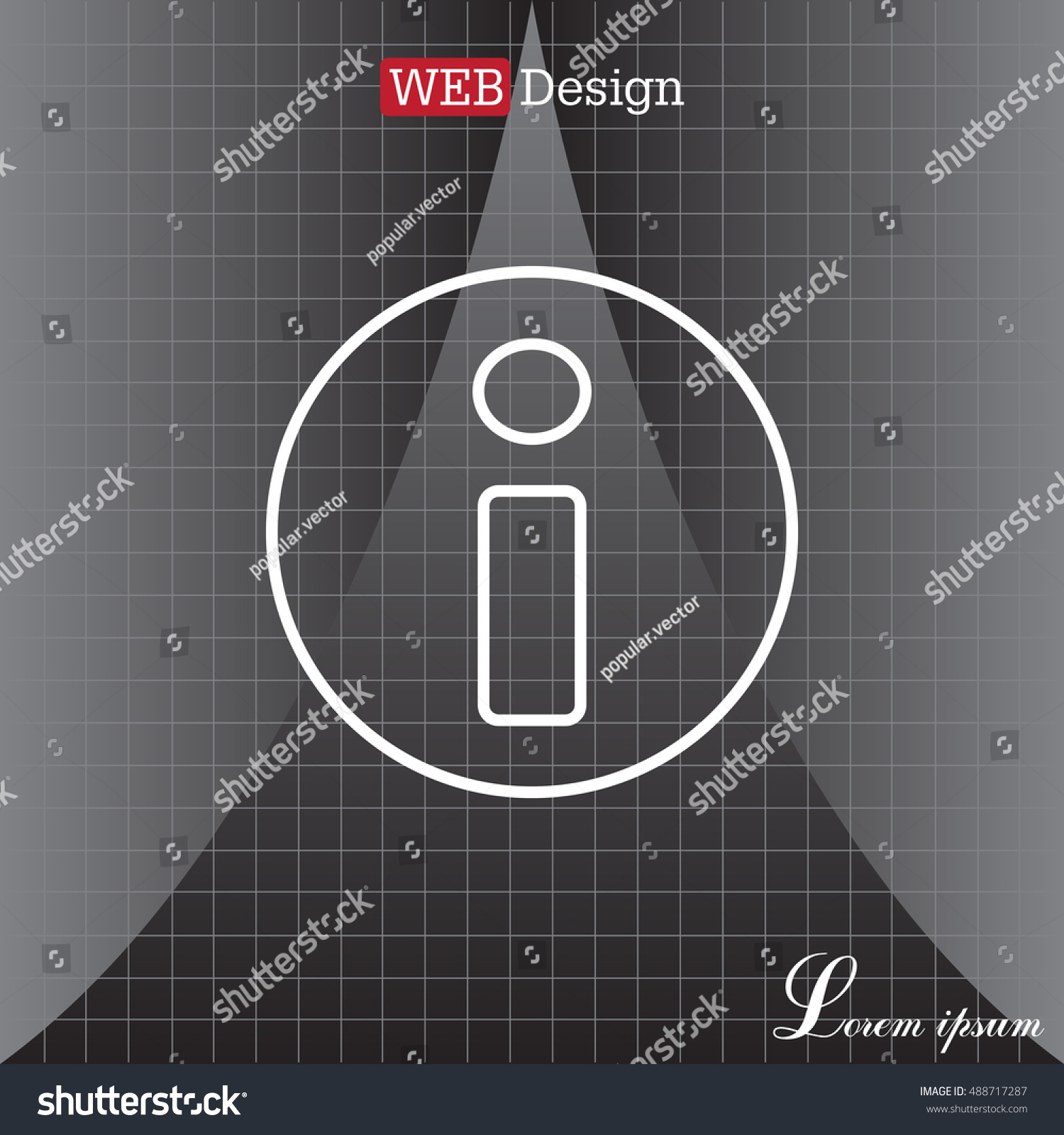 Information Line Icon Stock Vector (Royalty Free) 488717287