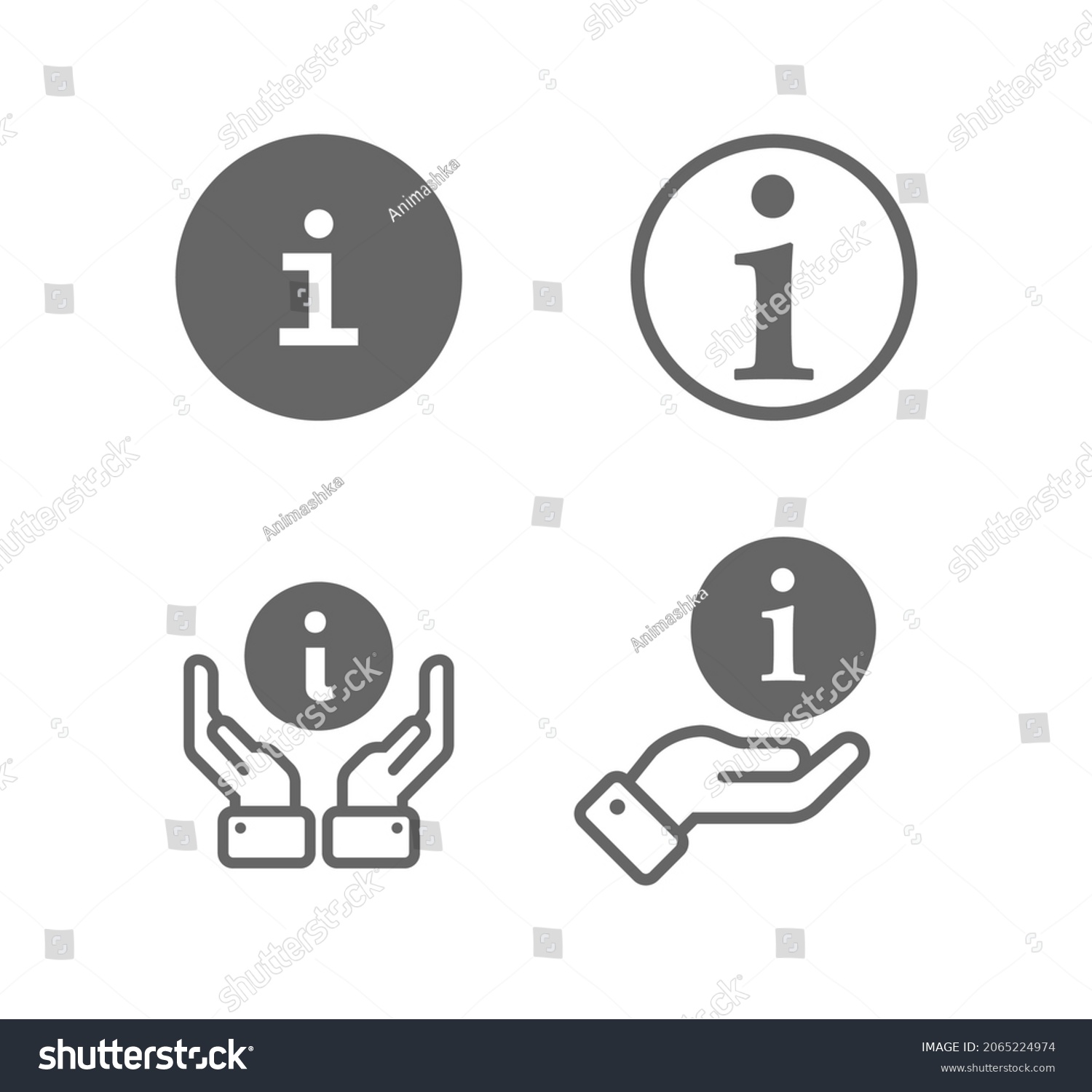 Information Line Icon Set Public Navigation Stock Vector (Royalty Free ...