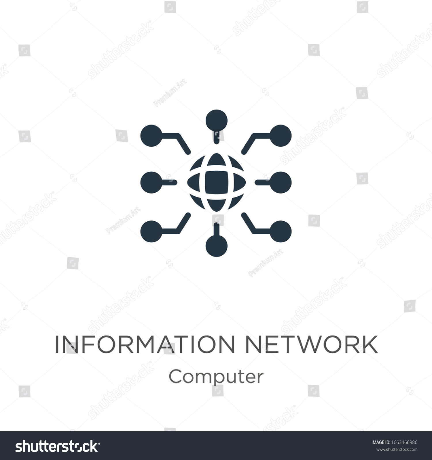 Information Network Icon Vector Trendy Flat Stock Vector (Royalty Free ...