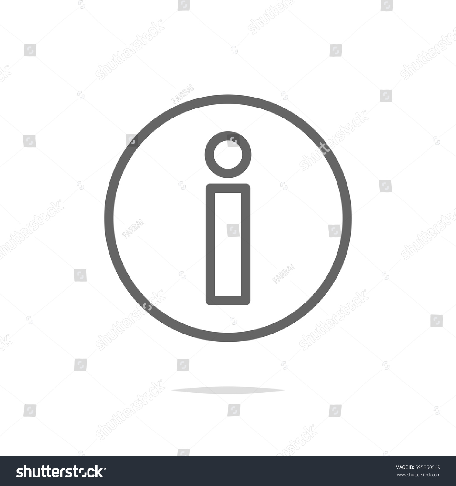 Information Outline Icon Stock Vector (Royalty Free) 595850549 ...