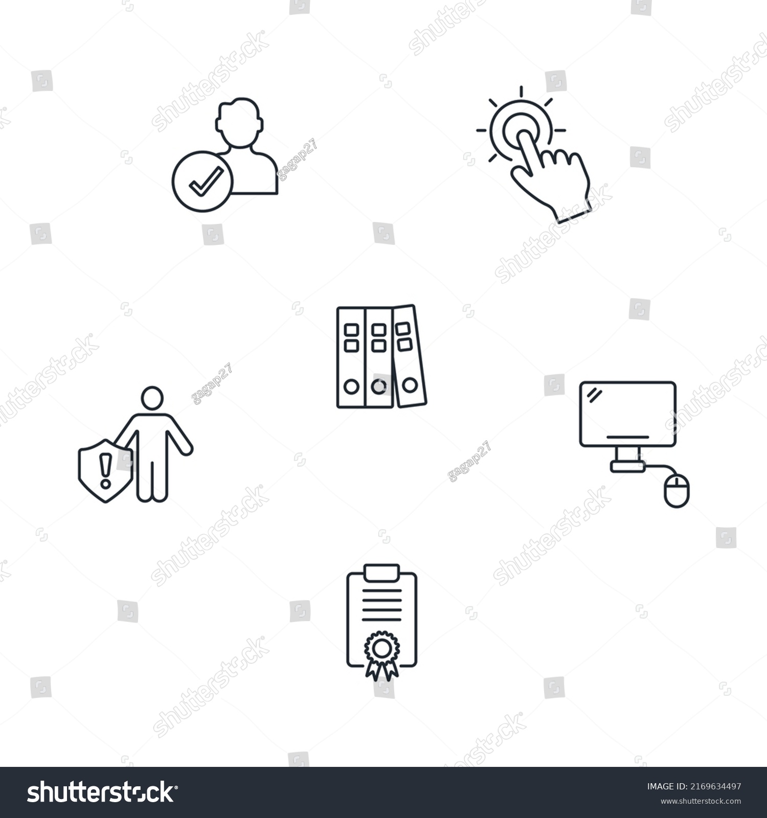 Information Security Icons Set Information Security Stock Vector ...
