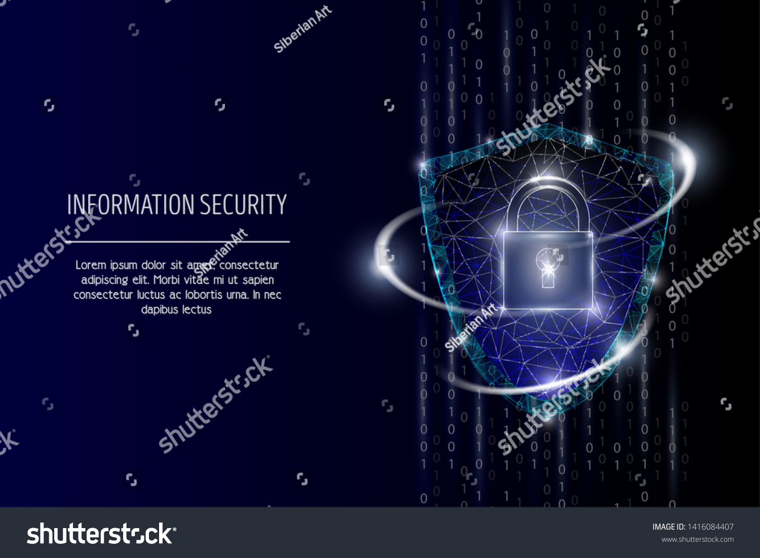 Information Security Vector Poster Banner Template Stock Vector ...