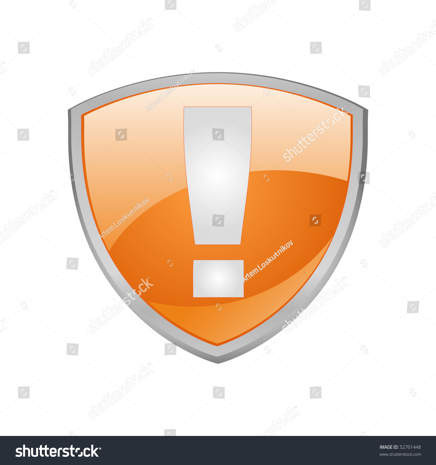 Information Shield Orange Icon Stock Vector (Royalty Free) 52701448 ...