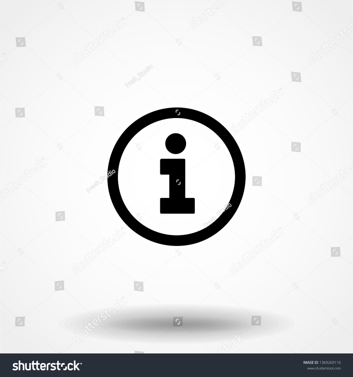 Information Sign Iconvector Flat Design Stock Vector (Royalty Free ...
