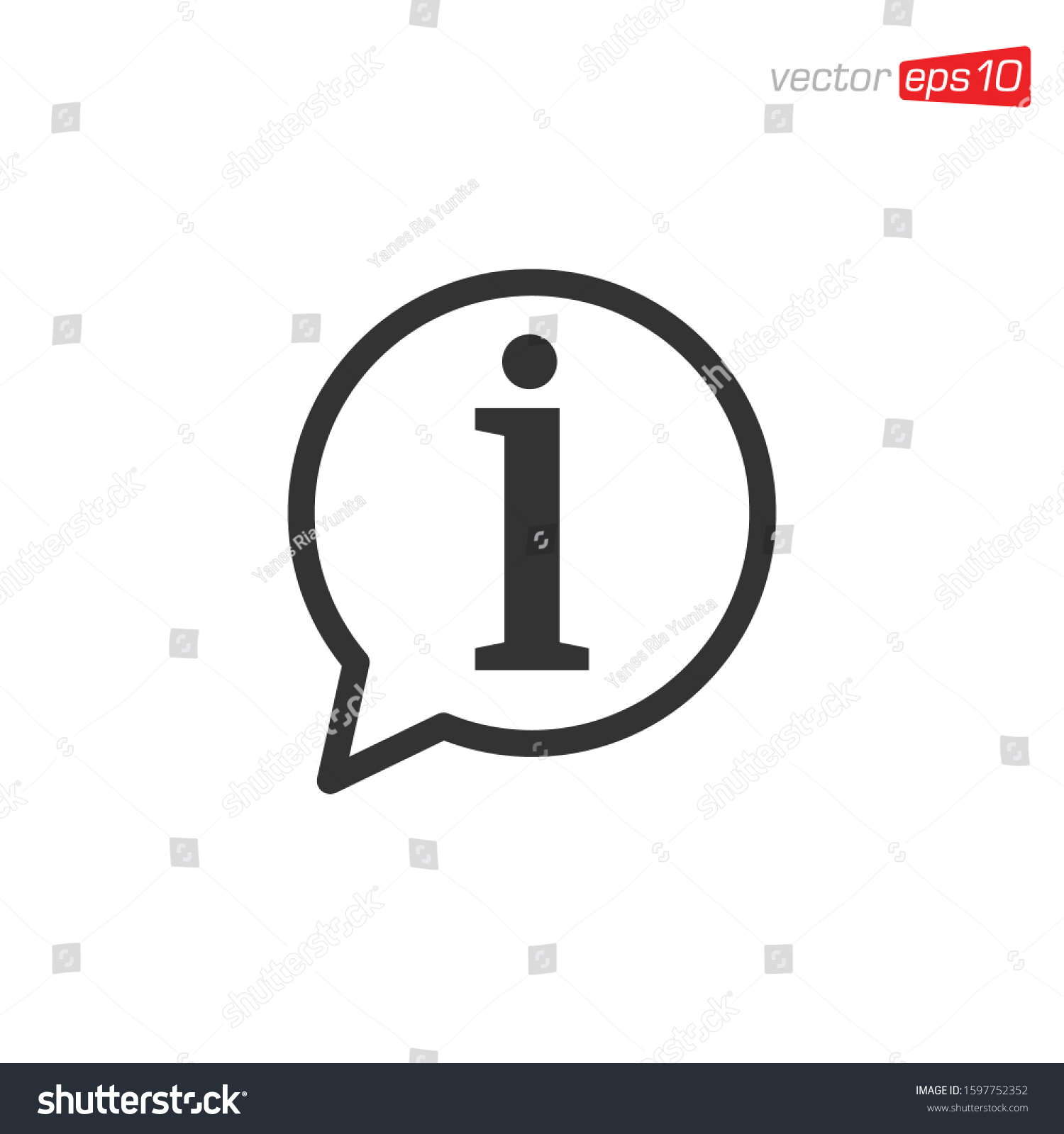 Information Sign Icon Vector Illustration Stock Vector (Royalty Free ...