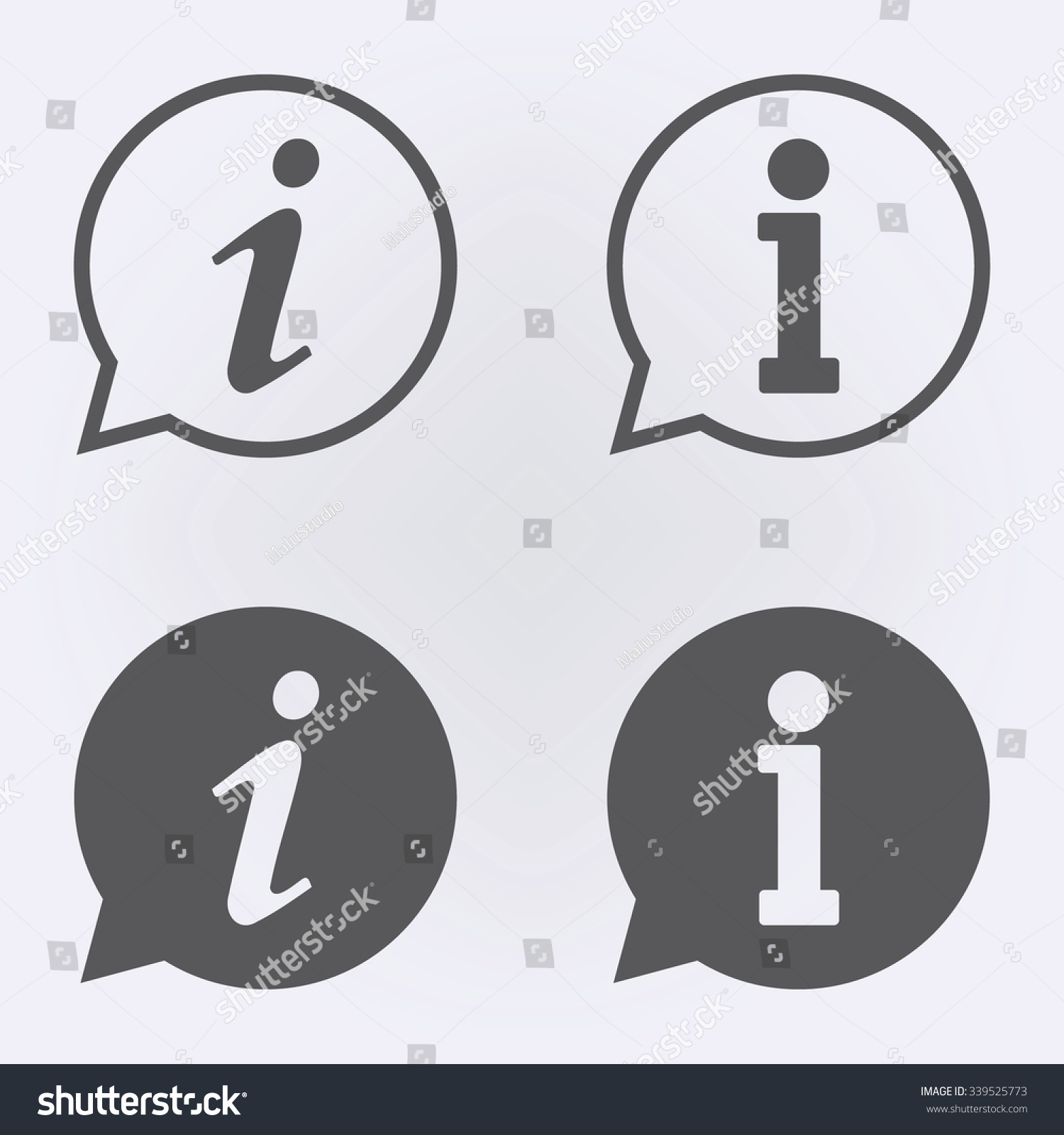 Information Sign Set Vector Illustration Stock Vector (Royalty Free ...
