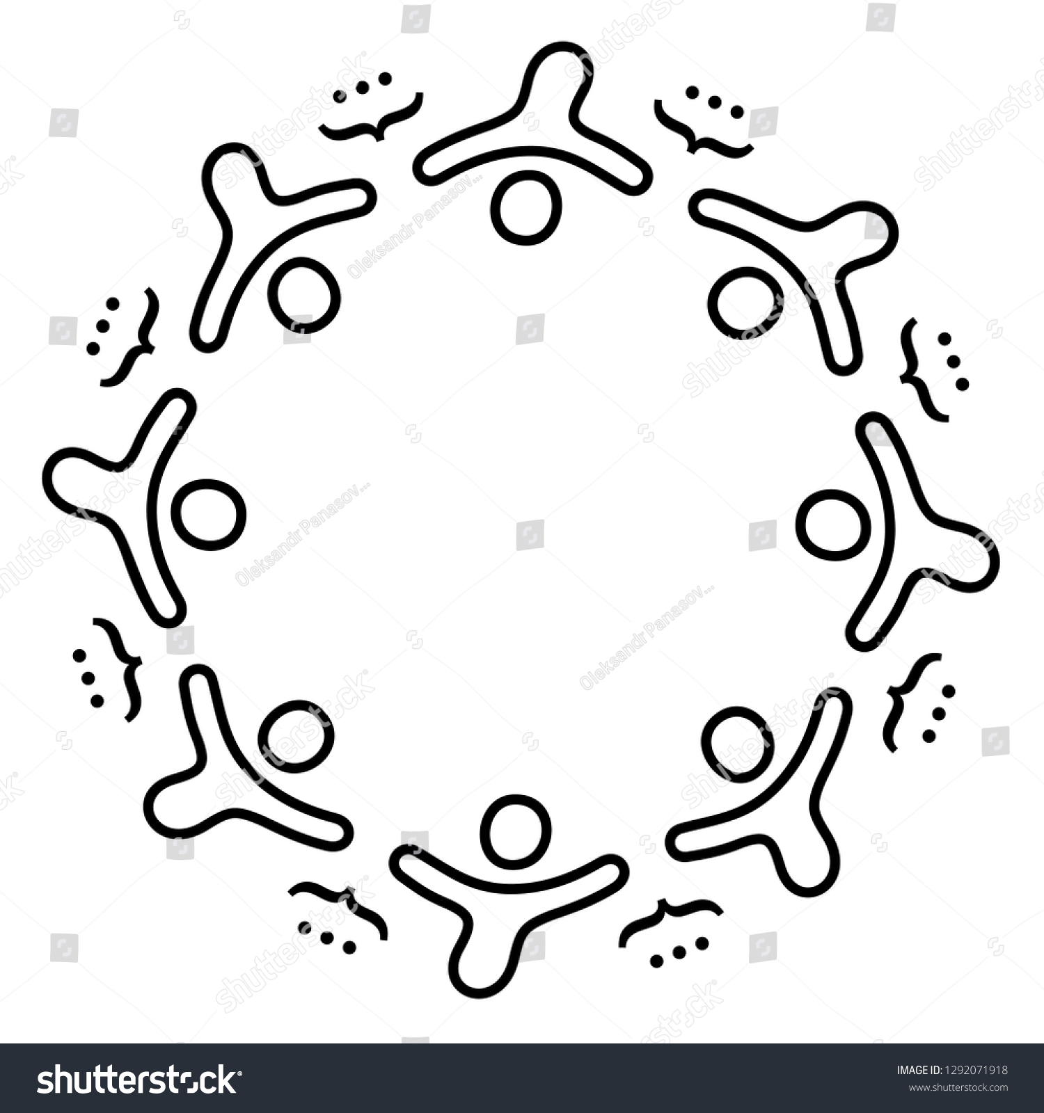 Information Technology Team Vector Outline Icon Stock Vector (Royalty ...